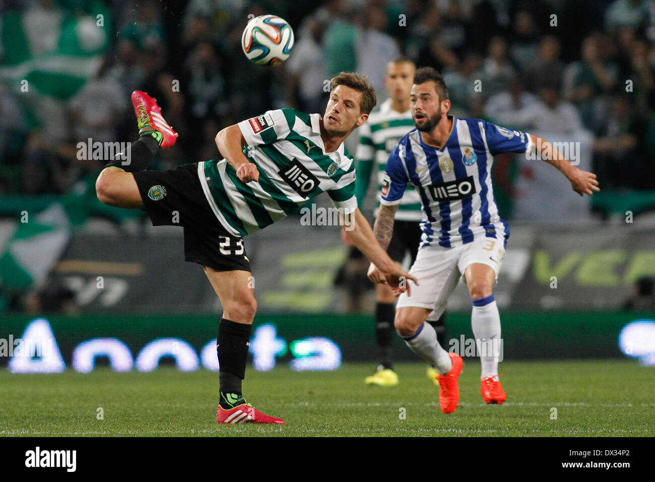 Lisbon, Portugal. 17 March 2014. Sporting's Portuguese midfielder ...