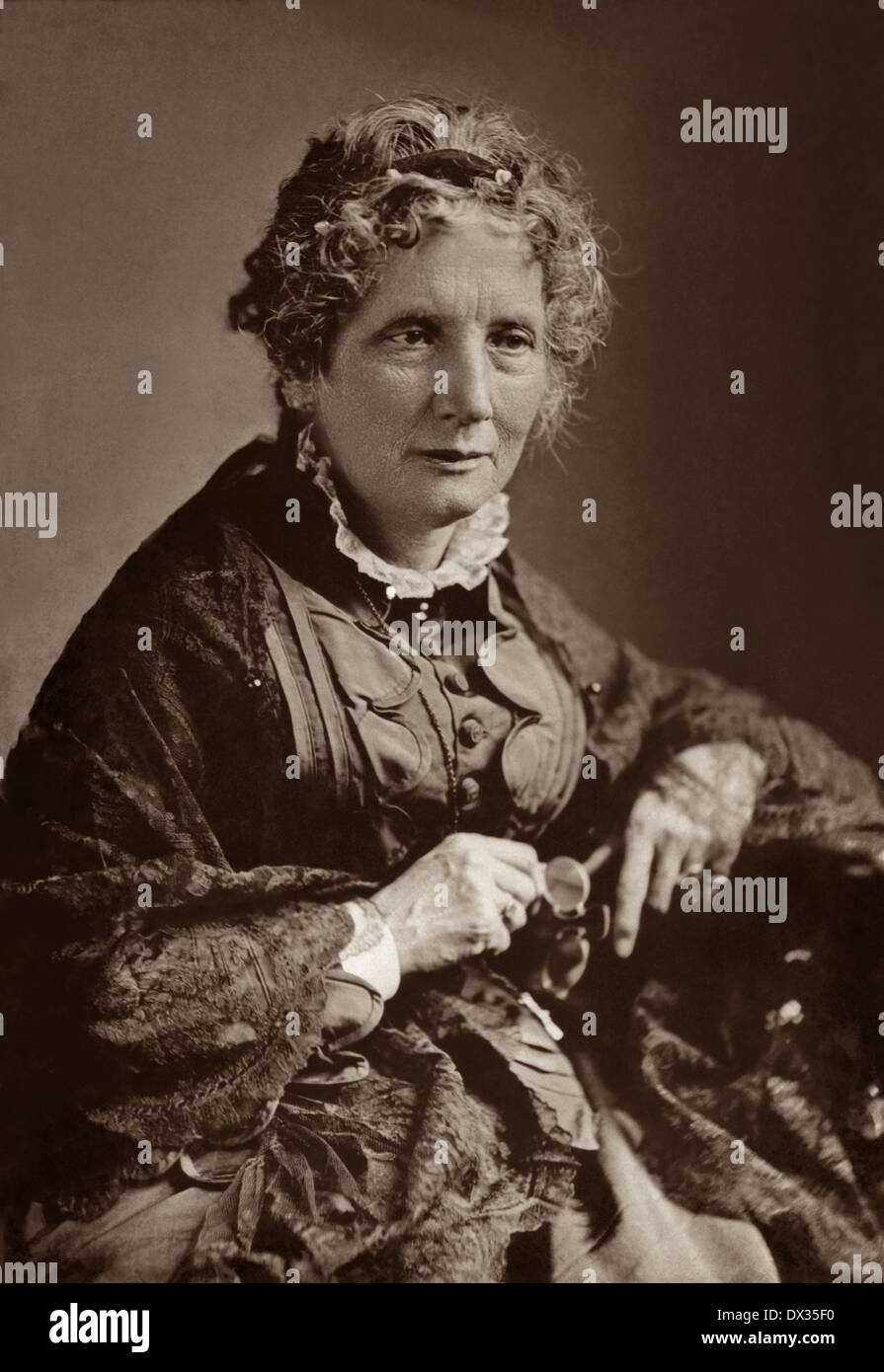 Harriet Beecher Stowe (1811–1896), abolitionist author of Uncle Tom's Cabin Stock Photo - Alamy