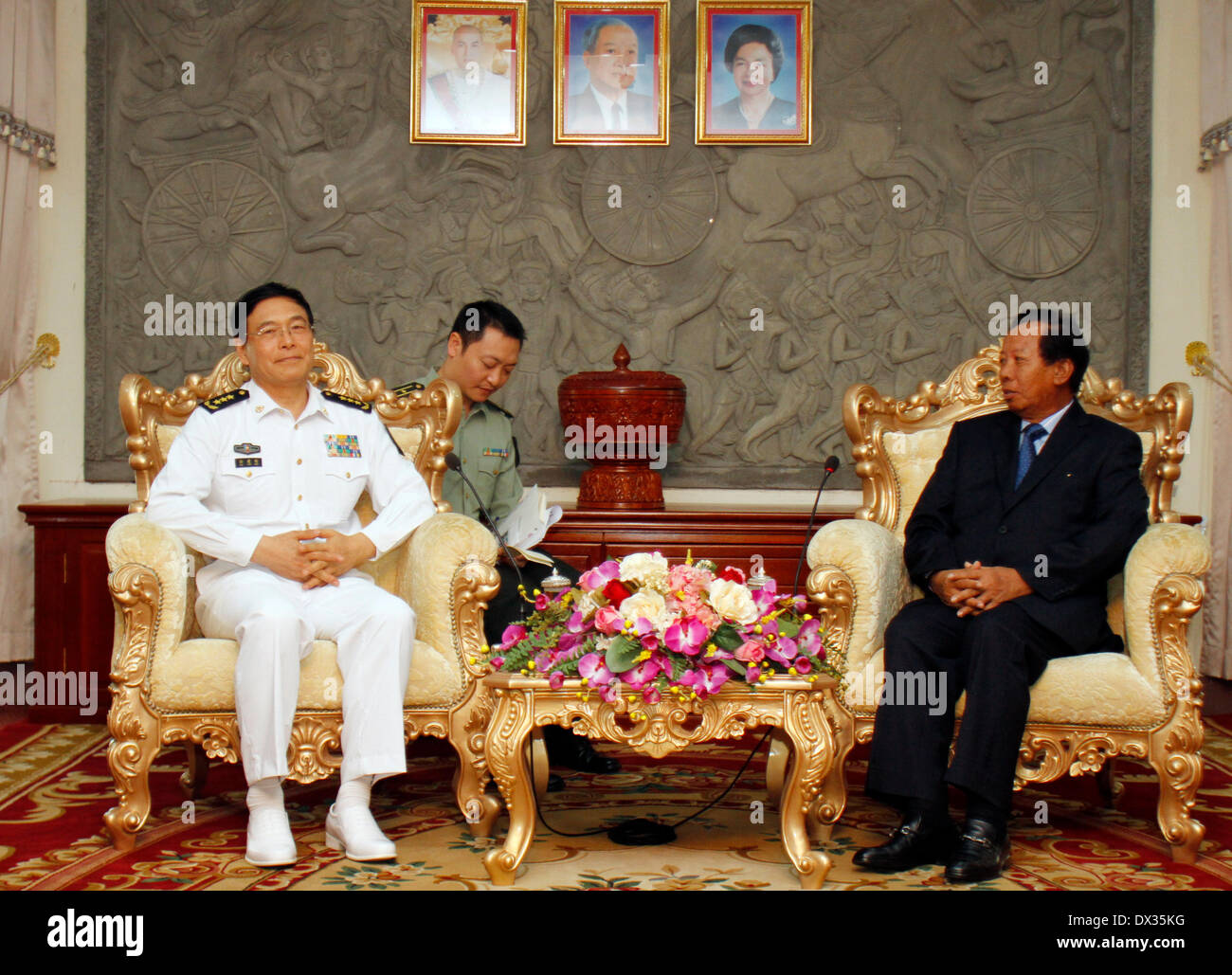 Phnom Penh, Cambodia. 17th Mar, 2014. Cambodian deputy Prime Minister and Defense Minister Gen ...