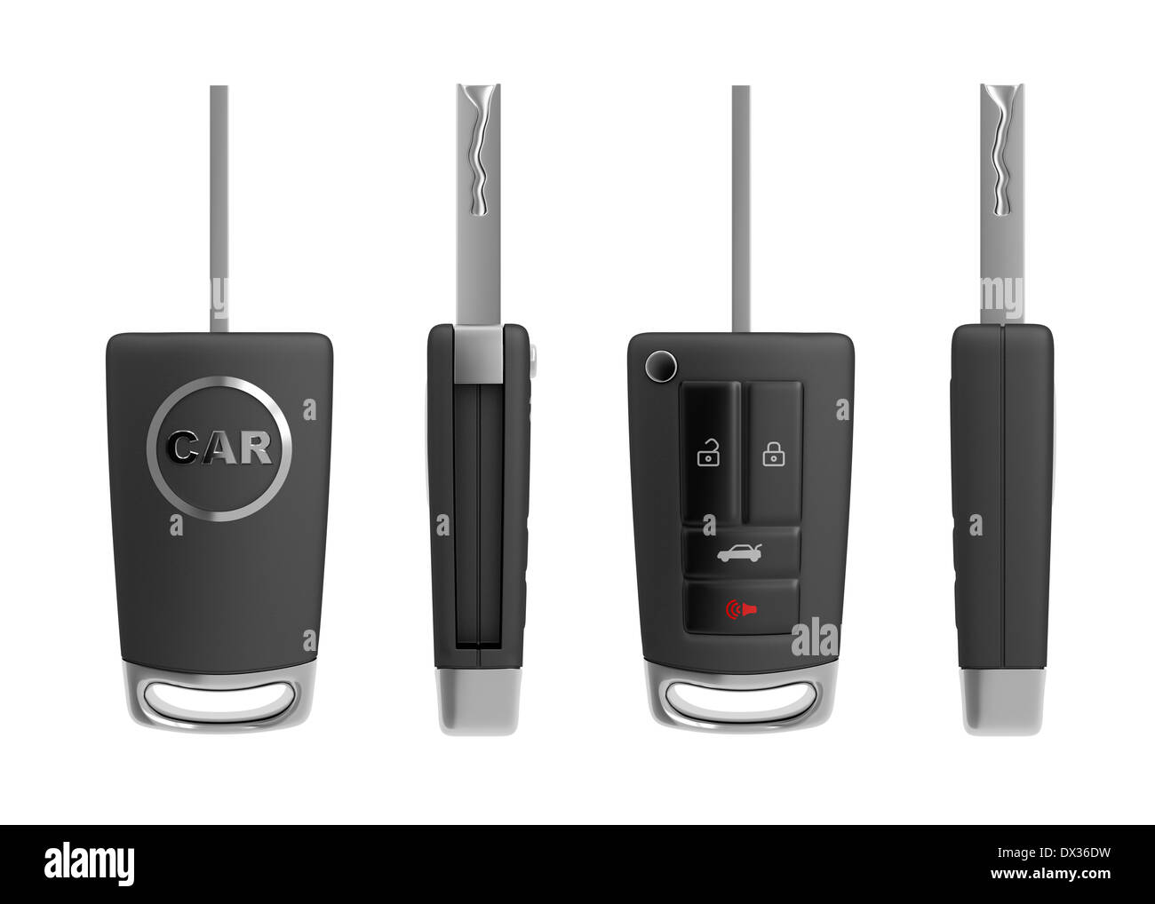 Modern car key isolated on white background Stock Photo - Alamy