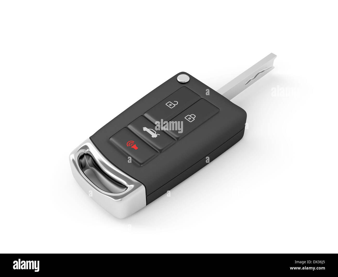 Electronic car key on a white background Stock Photo - Alamy