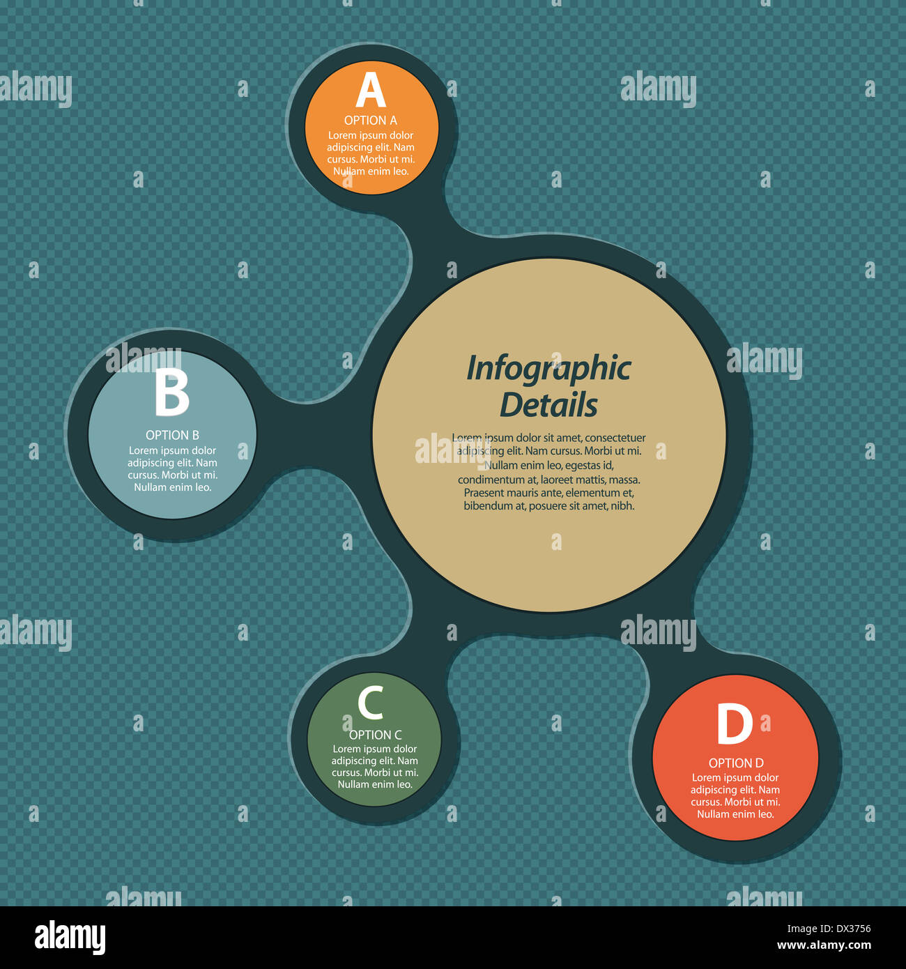 Metaball Infographic on a blue background Stock Photo - Alamy