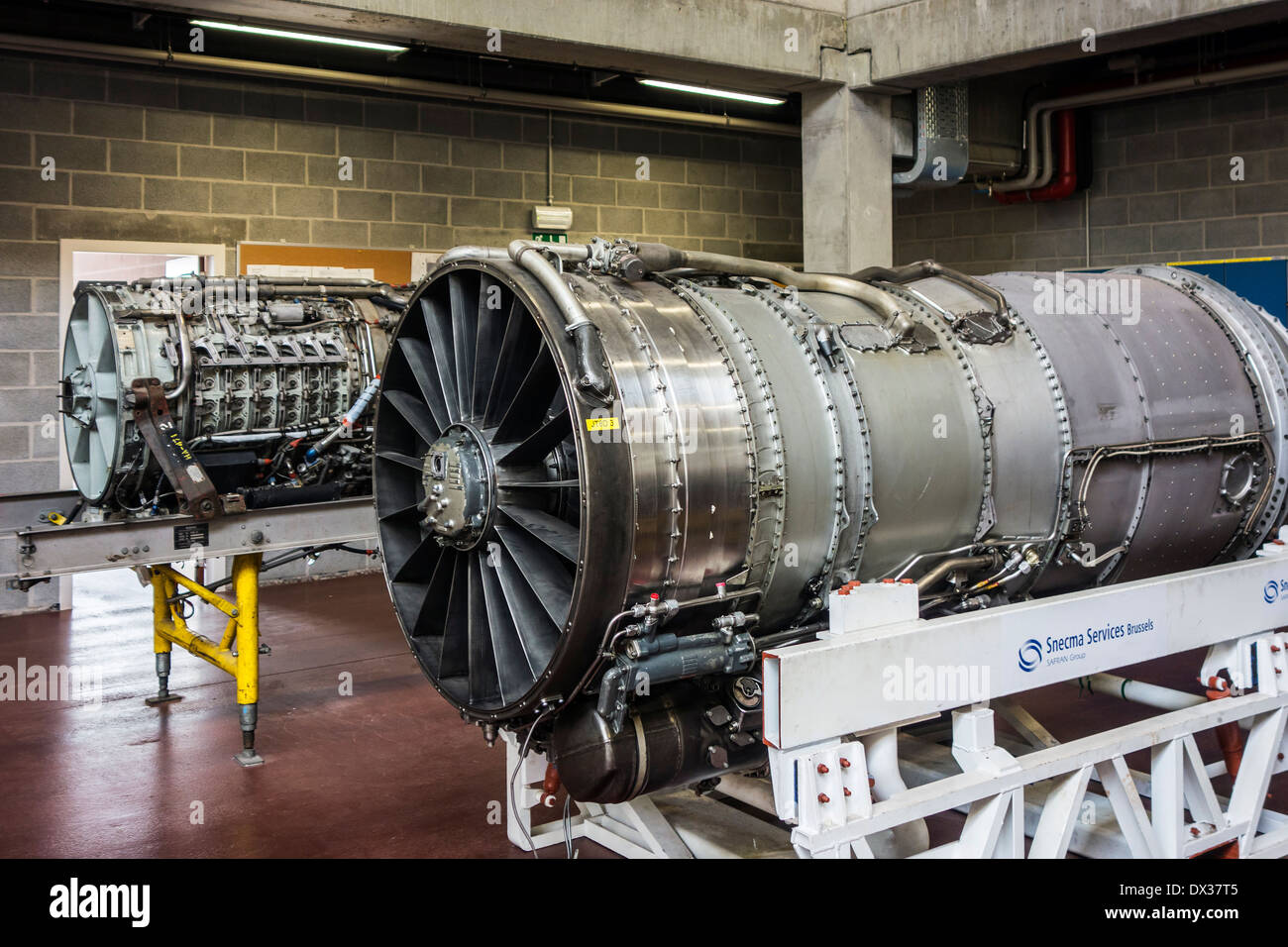 Jet engines for teaching purposes in workshop of the VLOC / Flemish ...