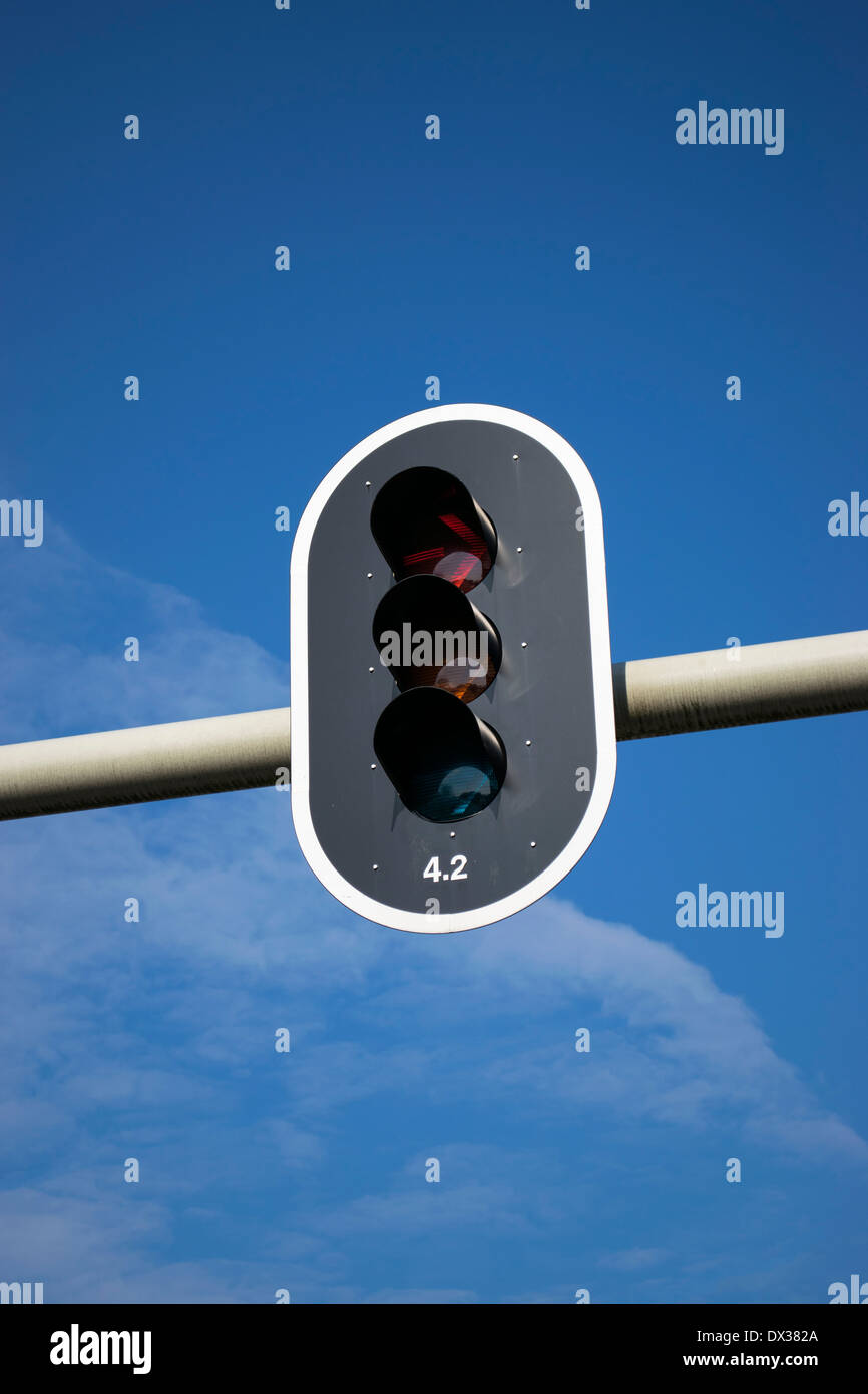 Overhead traffic lights Stock Photo - Alamy