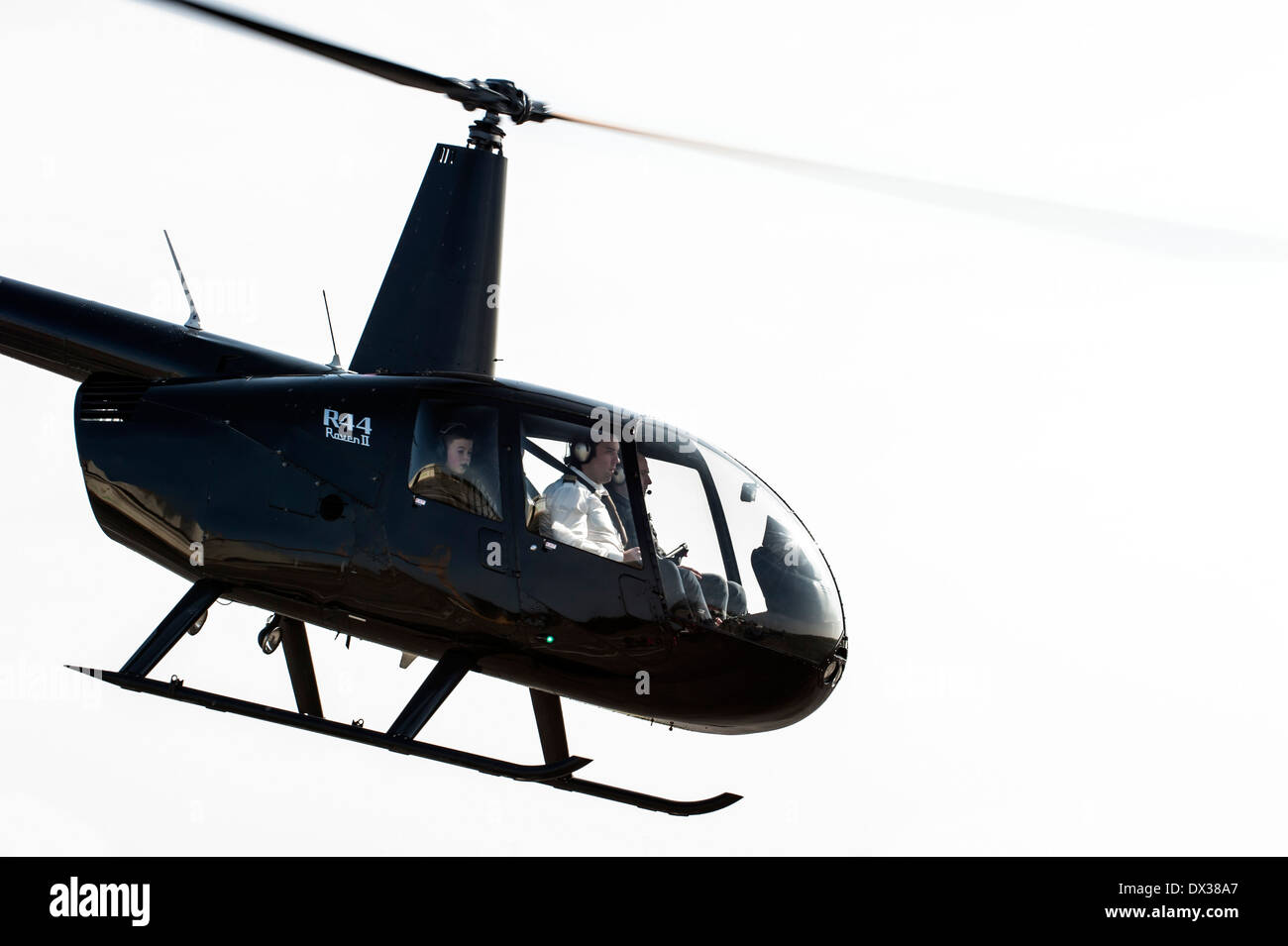 Robinson R44 Raven II, four-seat single-engined helicopter with semi ...