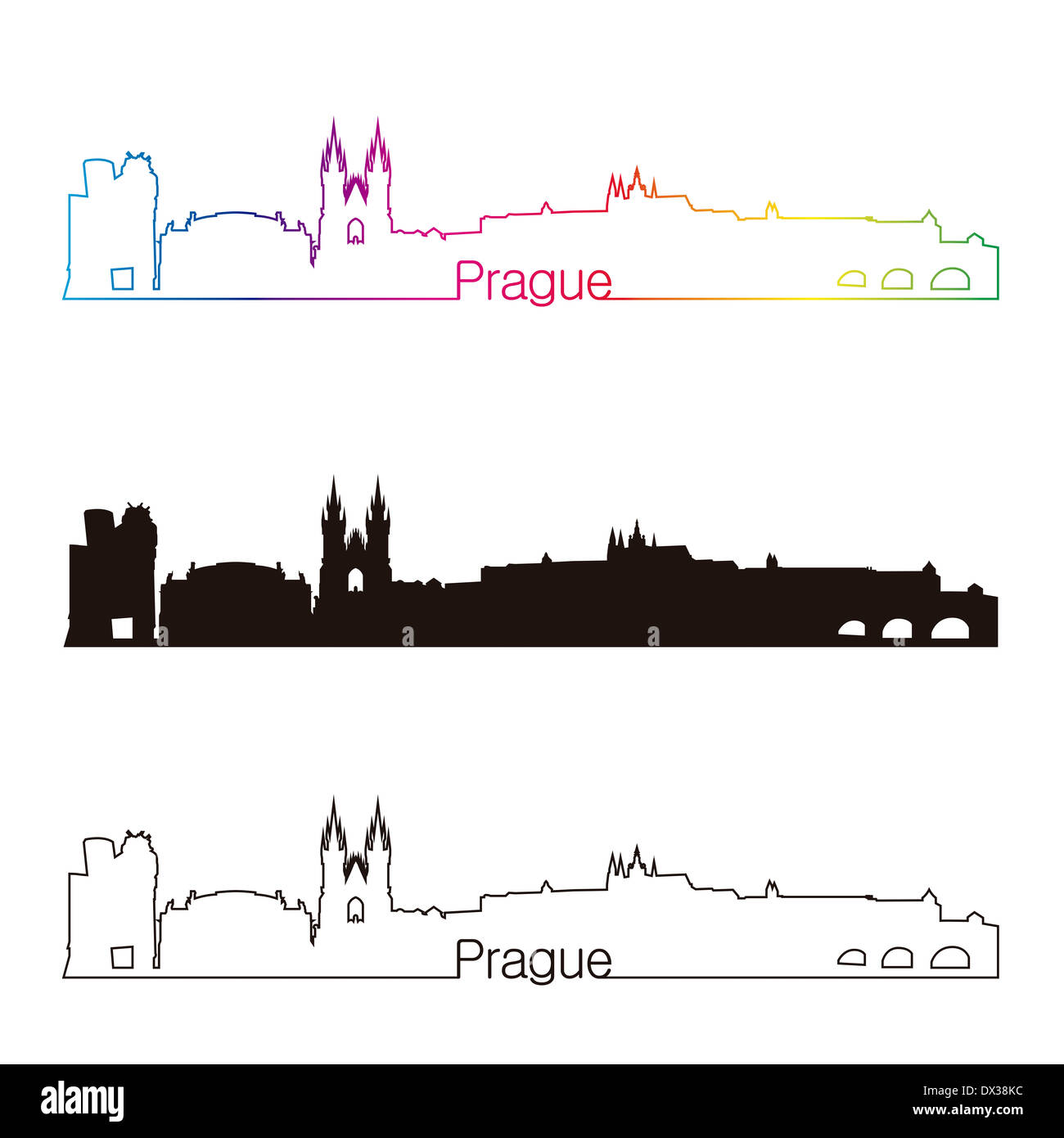 Skyline prague tower Cut Out Stock Images & Pictures - Alamy