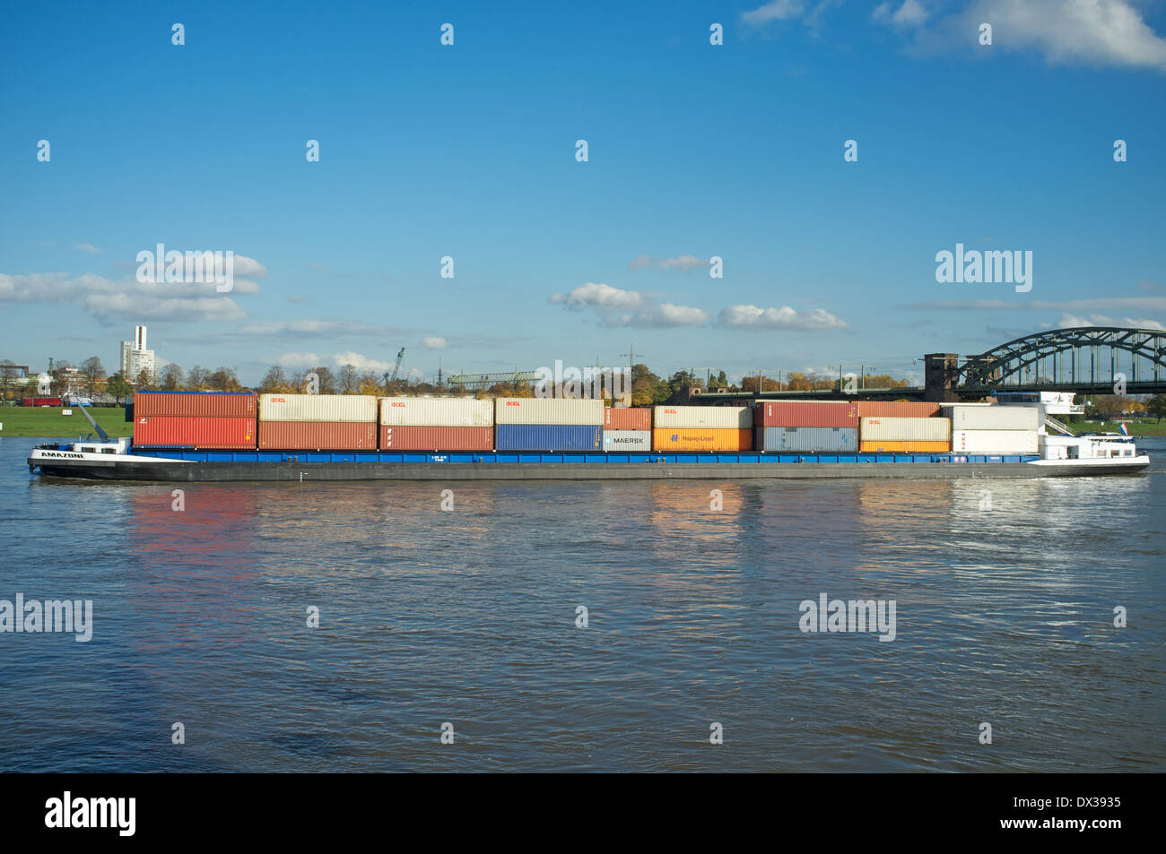 River rhine container barge hi-res stock photography and images - Alamy