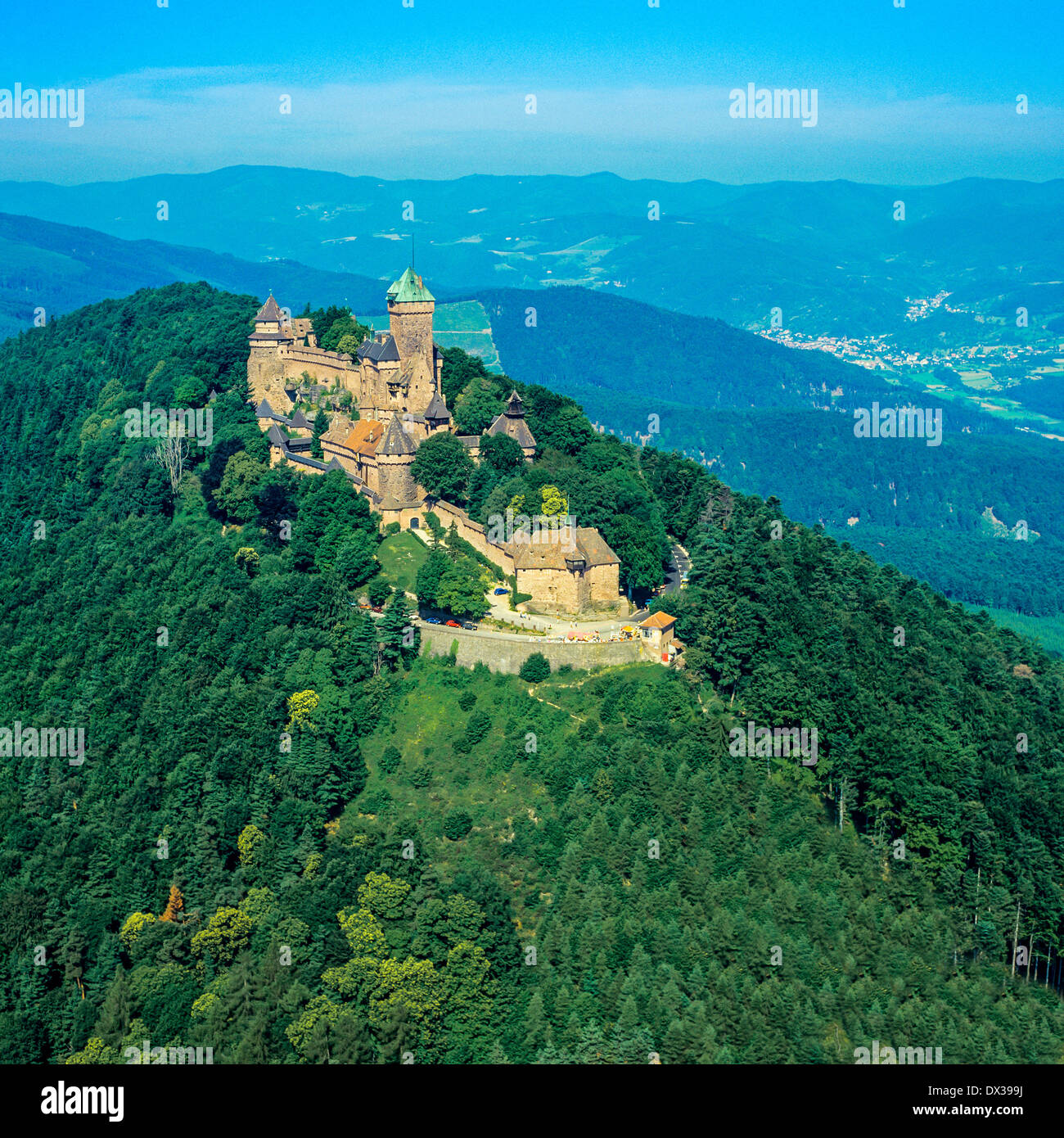 Aerial of Haut-Koenigsbourg castle Alsace France Stock Photo - Alamy