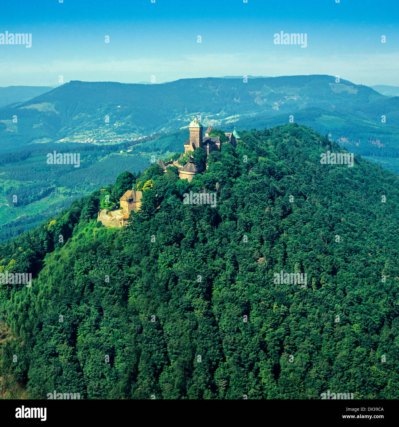 Aerial of Haut-Koenigsbourg castle Alsace France Stock Photo - Alamy