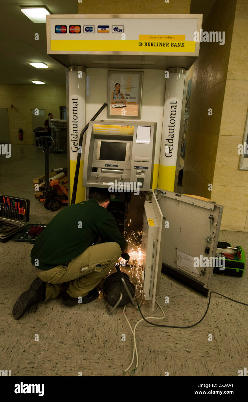 Dismantling of an ATM Stock Photo - Alamy
