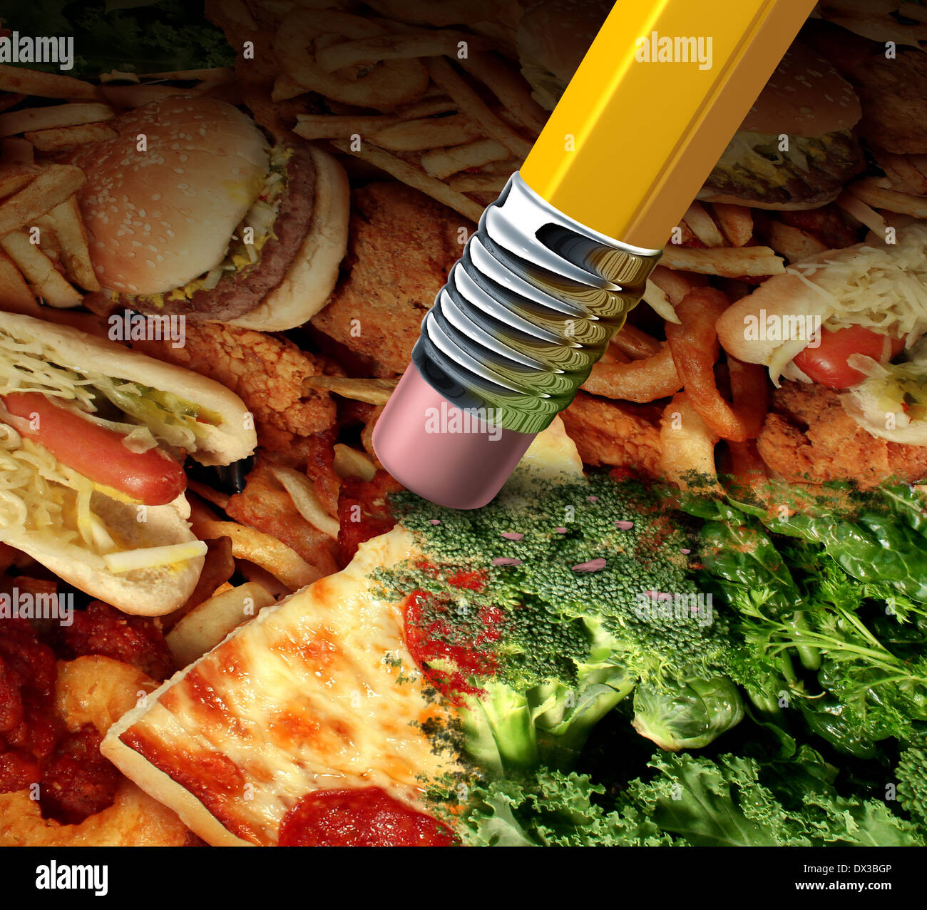 Unhealthy or healthy choice and changing your diet revising bad eating ...