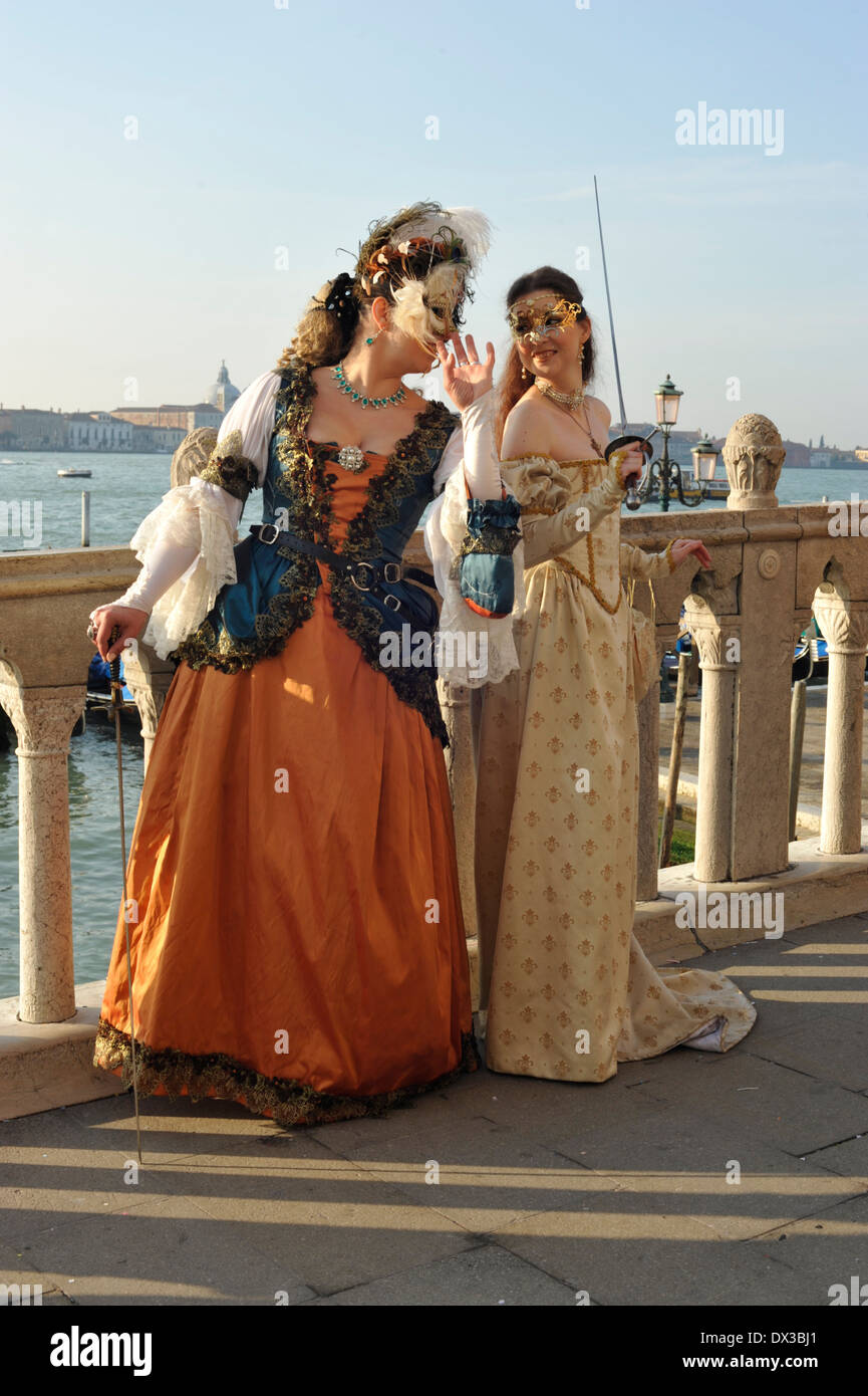 Revelers at the Venice Carnival Stock Photo - Alamy