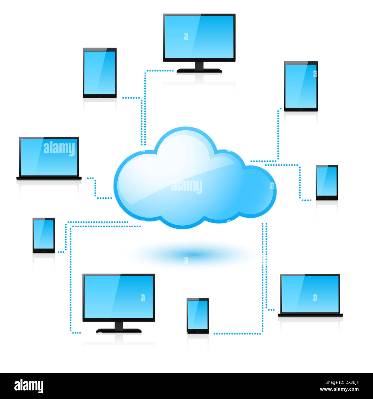 Cloud computing. Illustration for design on white background Stock ...