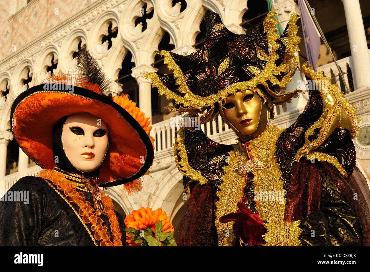 Revelers at the Venice Carnival Stock Photo - Alamy