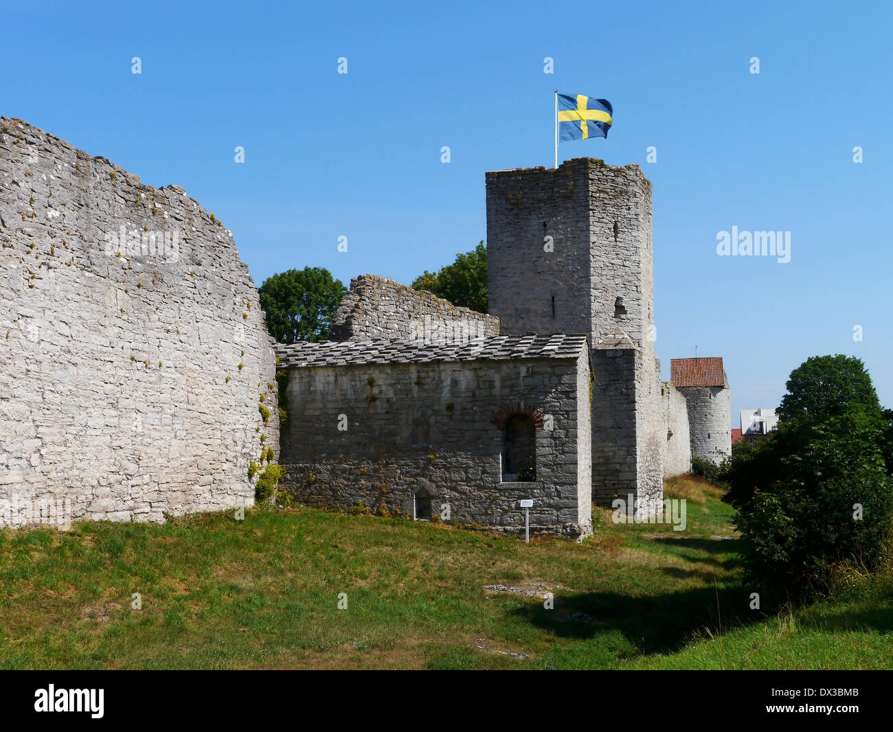 city wall of visby, gotland, gotlands län, sweden Stock Photo - Alamy