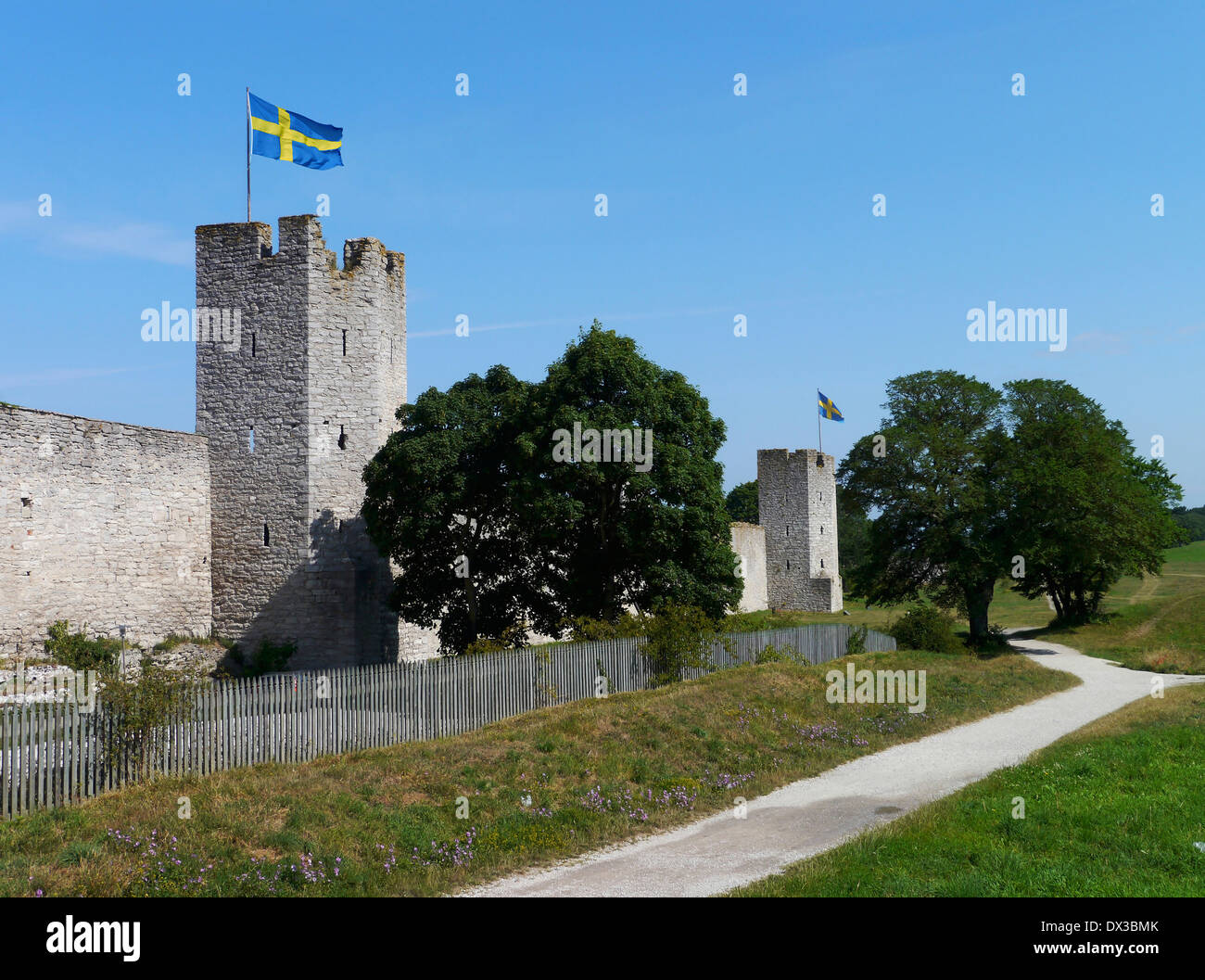 city wall of visby, gotland, gotlands län, sweden Stock Photo - Alamy