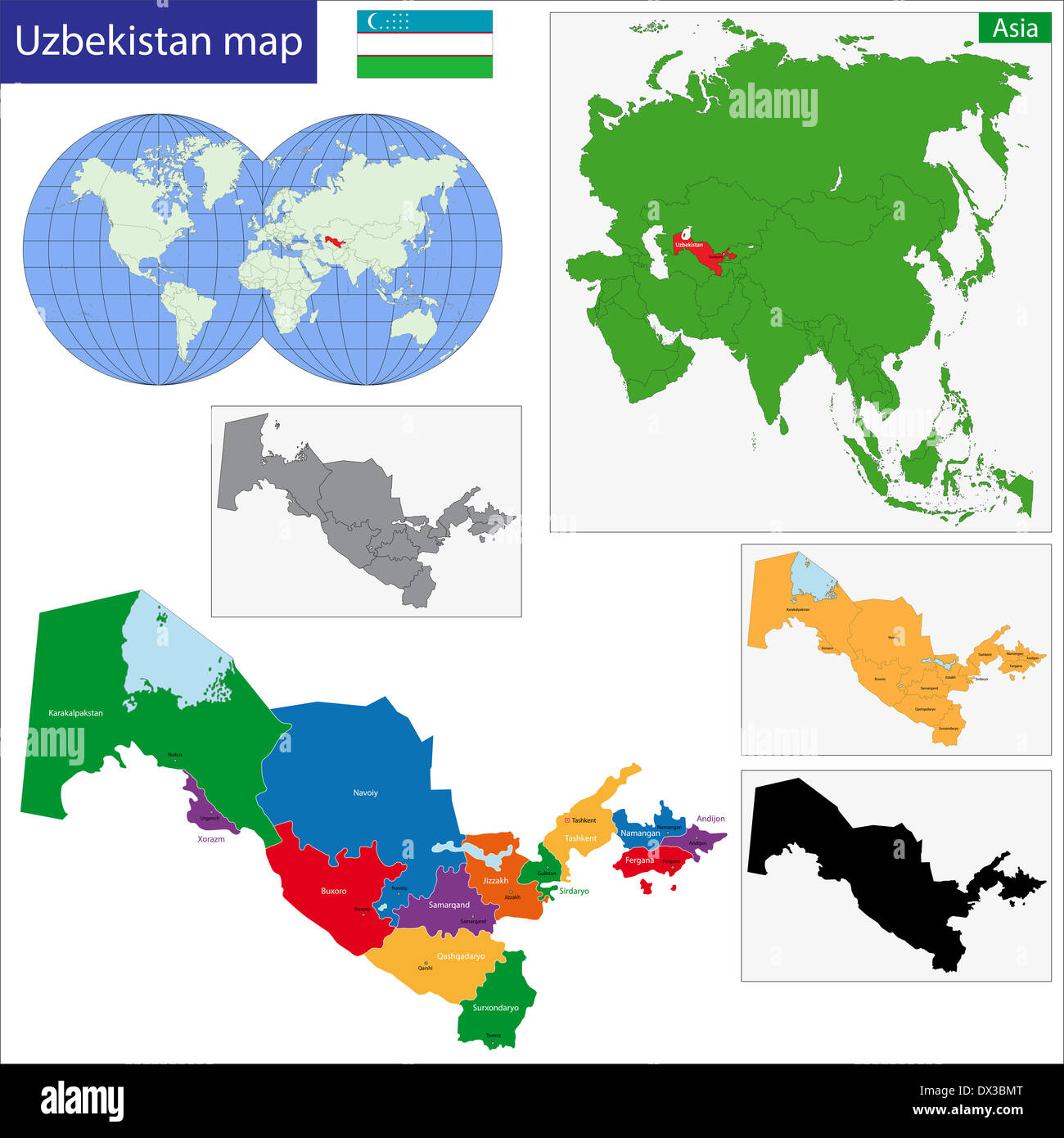 Tashkent map hi-res stock photography and images - Alamy