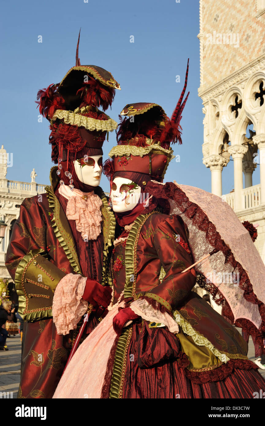 Revelers at the Venice Carnival Stock Photo - Alamy