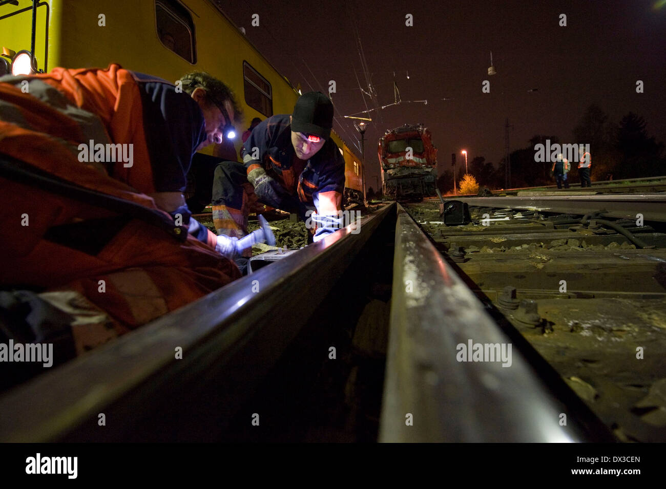 Track workers hi-res stock photography and images - Alamy