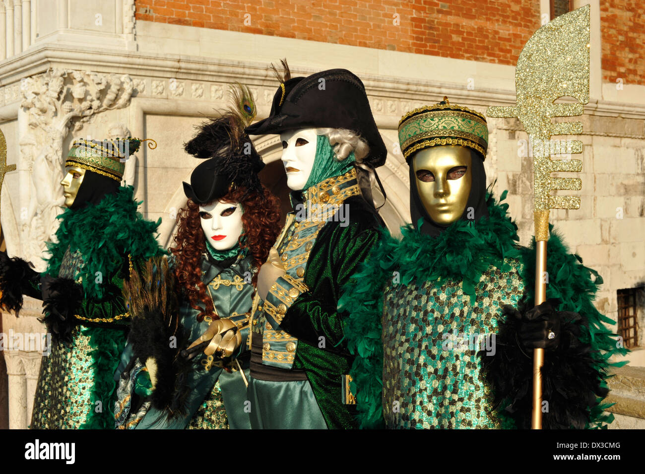 Revelers in St Marks Square during Venice Carnival Stock Photo - Alamy