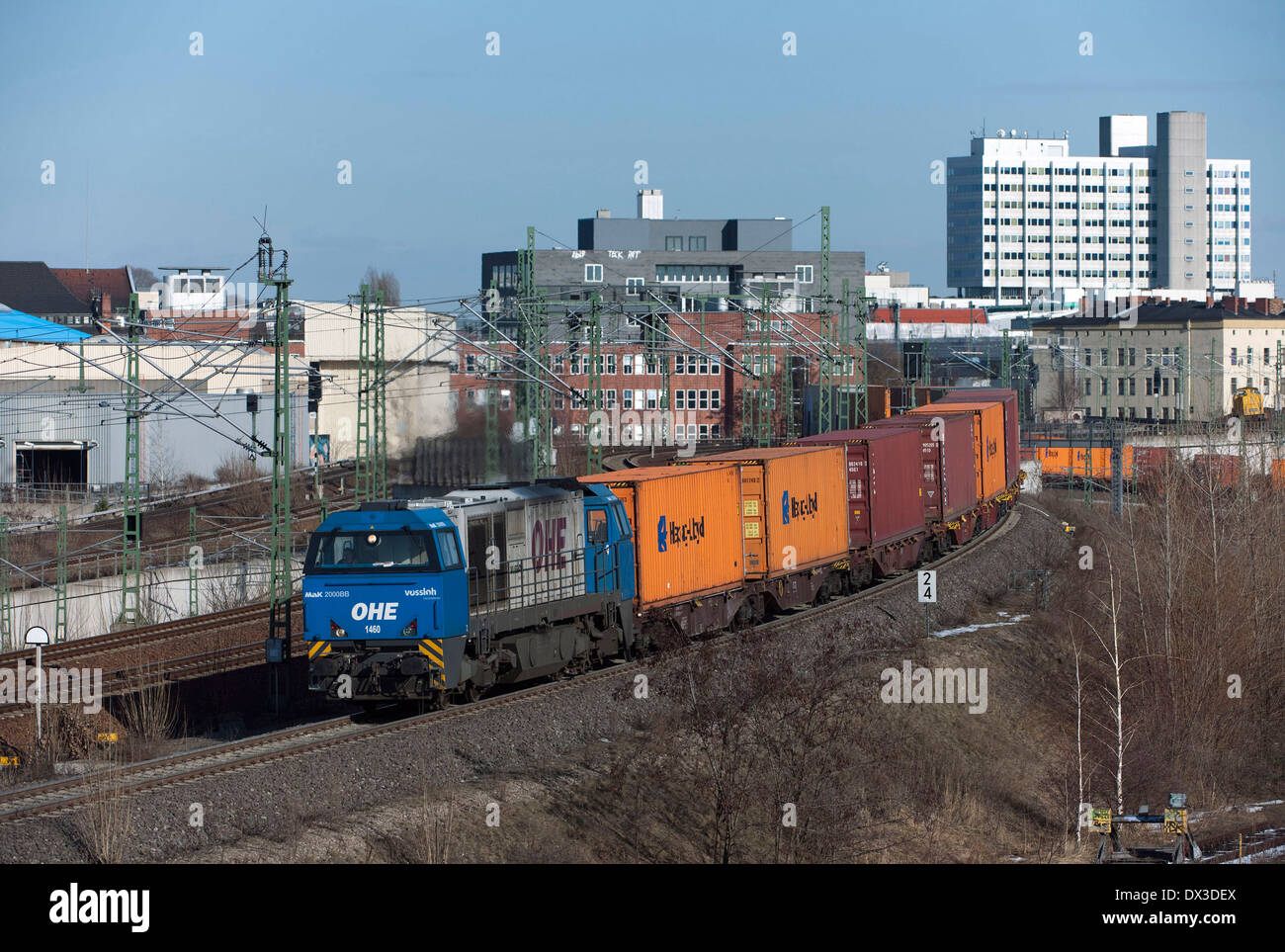 Container goods train hi-res stock photography and images - Alamy
