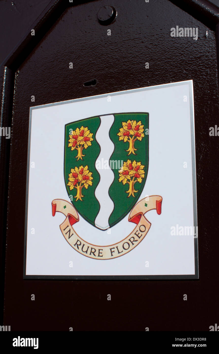 Dickens Heath coat of arms on The Clock, West Midlands, England, UK ...