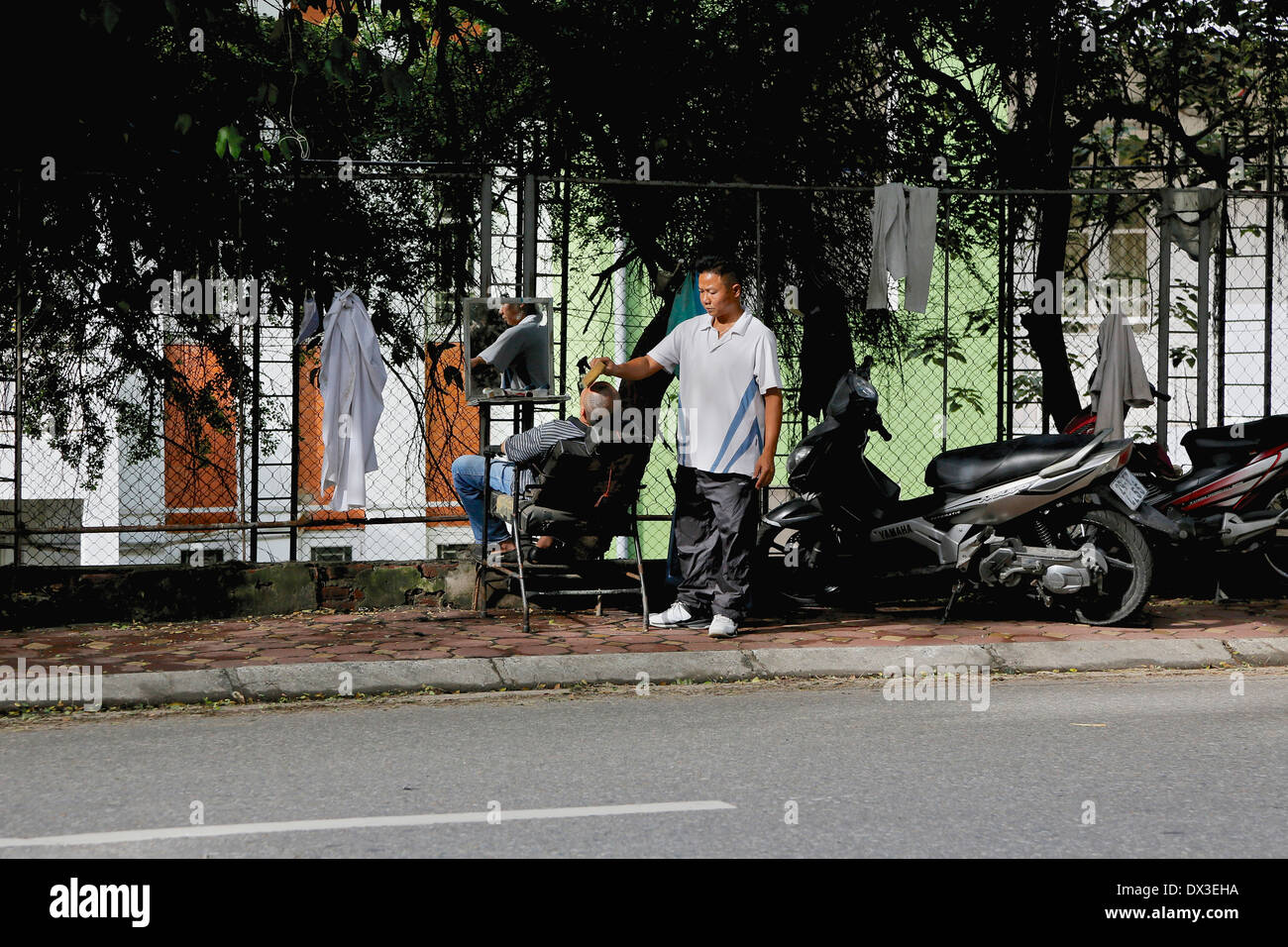 Busy barbershop haircut in hi-res stock photography and images - Alamy