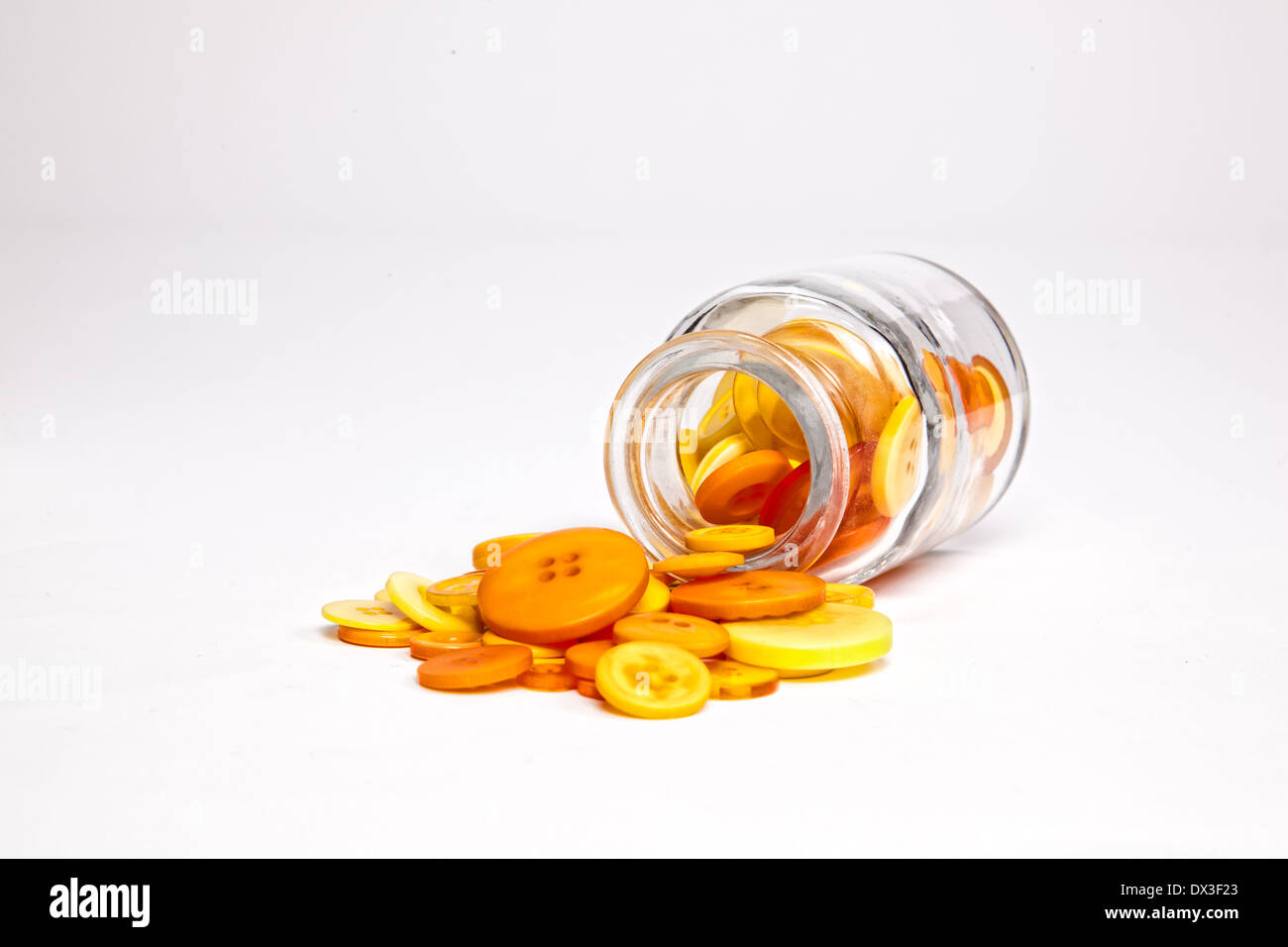 Lot of Buttons in a jar Stock Photo - Alamy