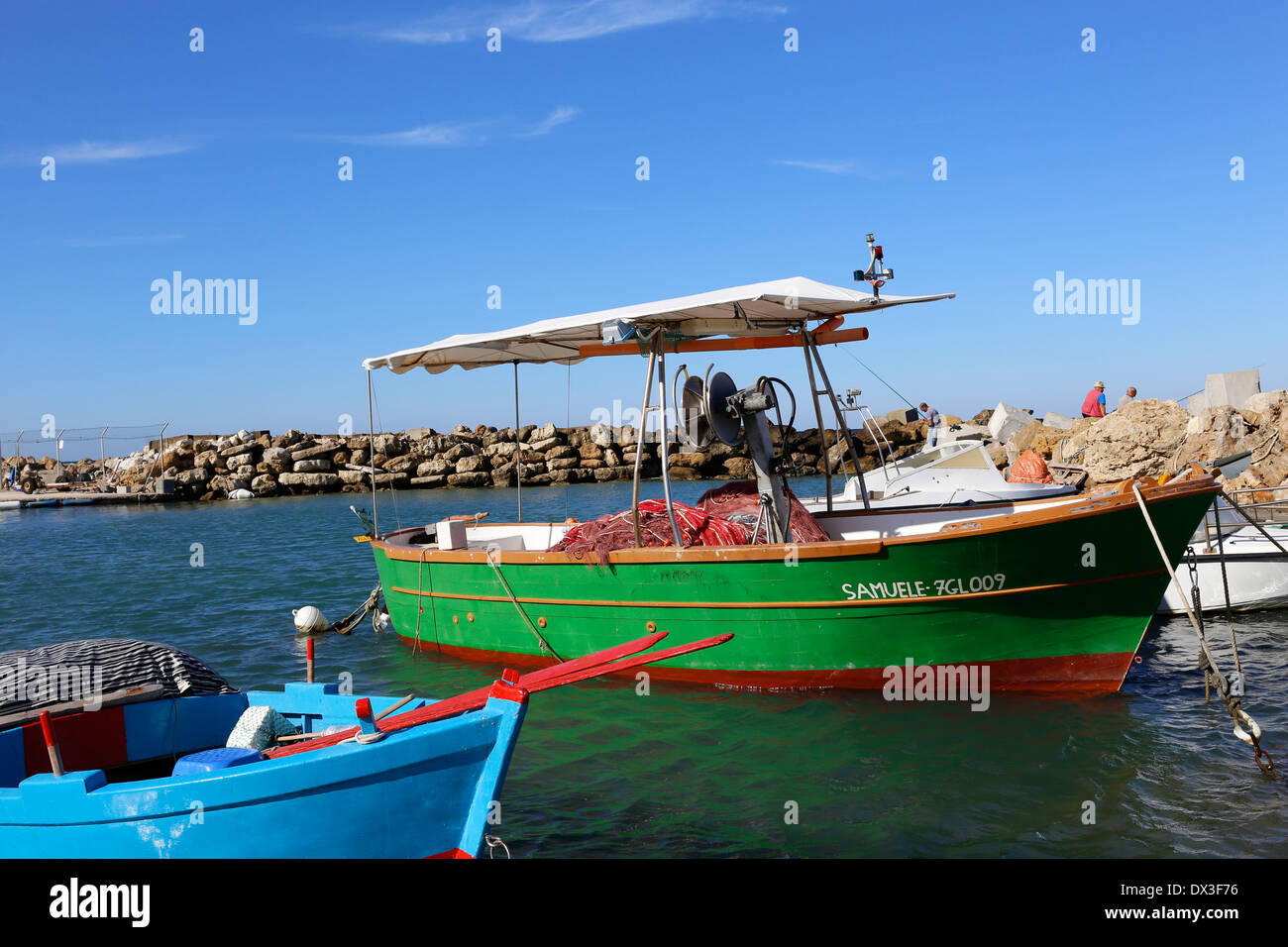 Fishing Boats in the harbour at Casalabate, Puglia, Southern Italy ...