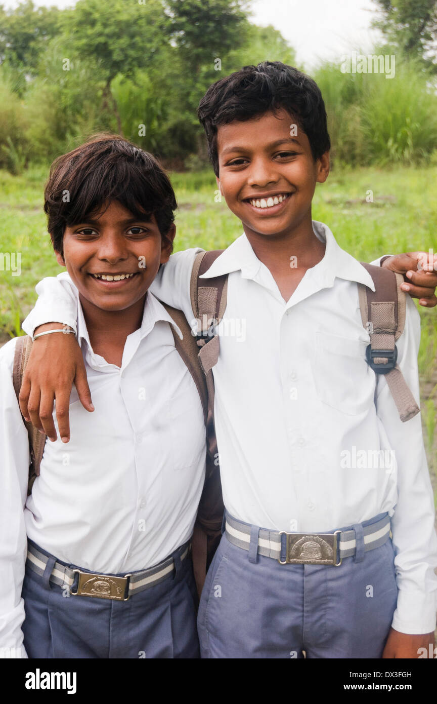 Indian Villager Student Standing Stock Photo - Alamy