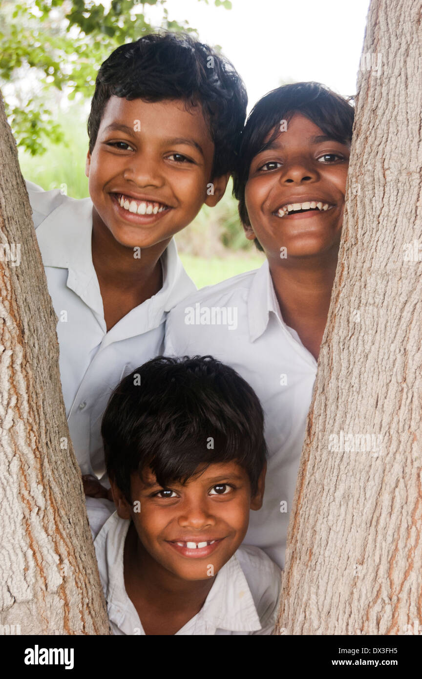 Indian Villager Student Standing Stock Photo - Alamy
