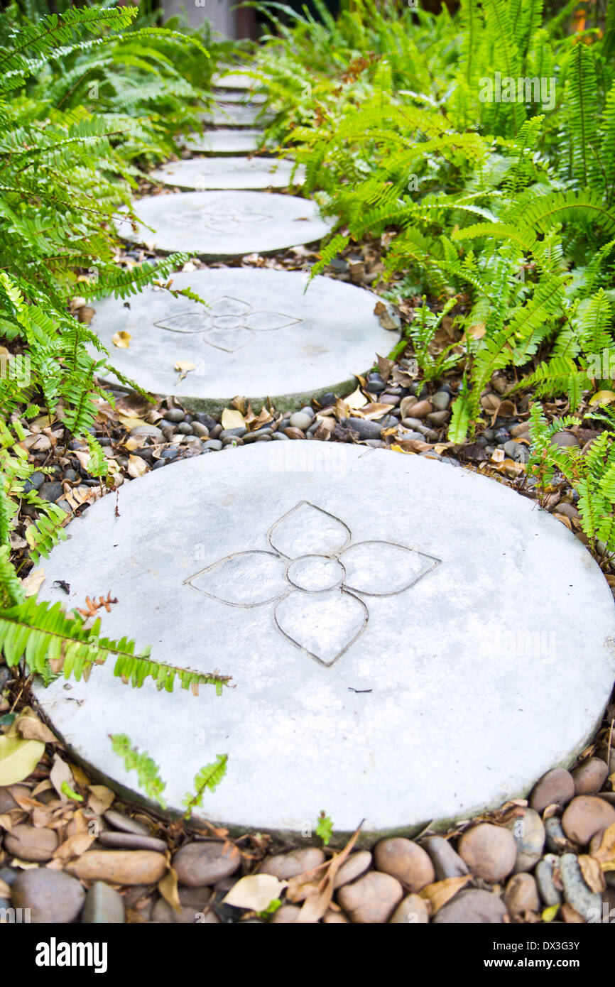 Garden Walk on path for Thai pattern Stock Photo - Alamy
