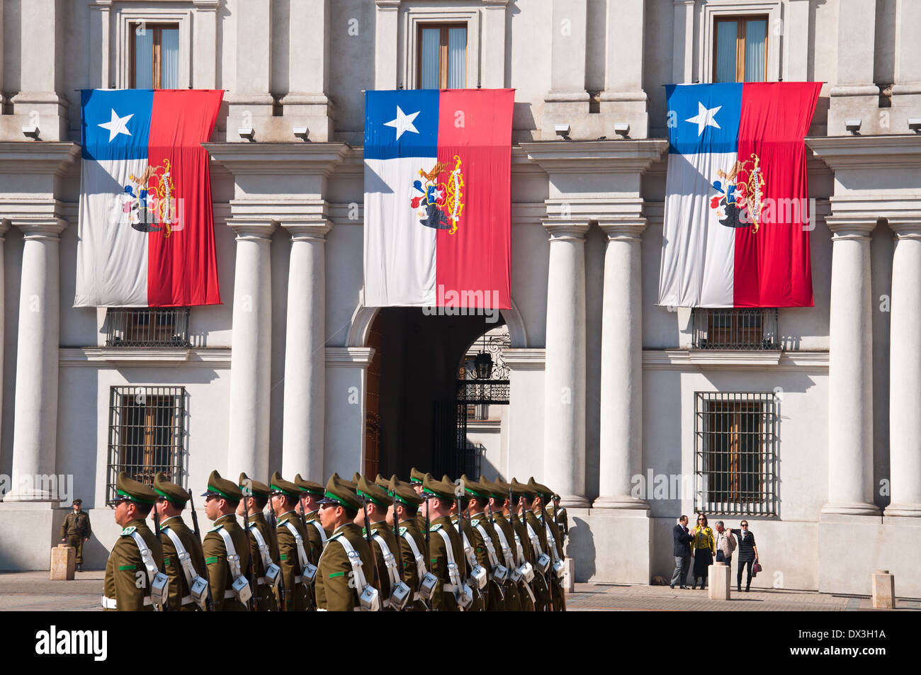 Santiago flag hi-res stock photography and images - Alamy