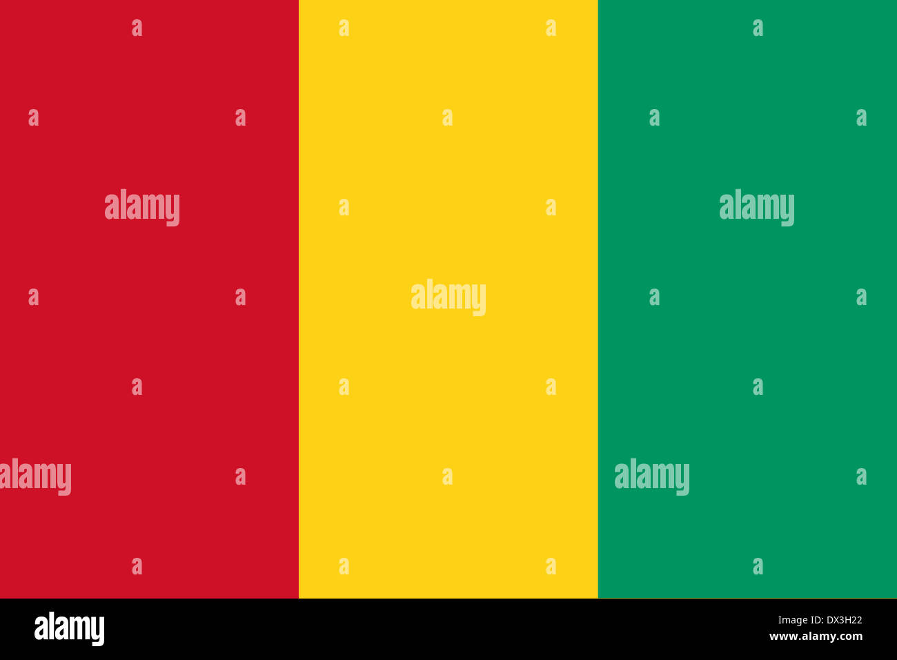 Official flag of Guinea nation Stock Photo - Alamy