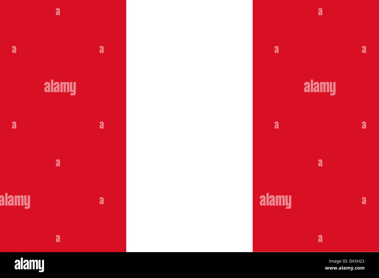 Official flag of Peru nation Stock Photo - Alamy