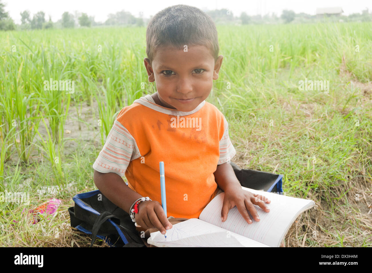1 Indian Rural Kids Studying Stock Photo - Alamy