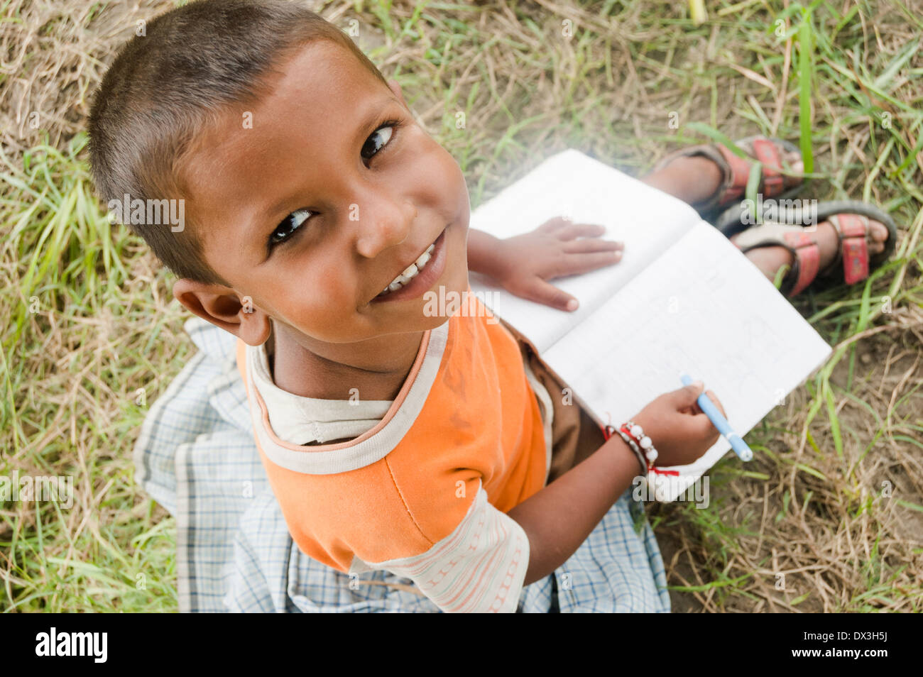 1 Indian Rural Kids Studying Stock Photo - Alamy