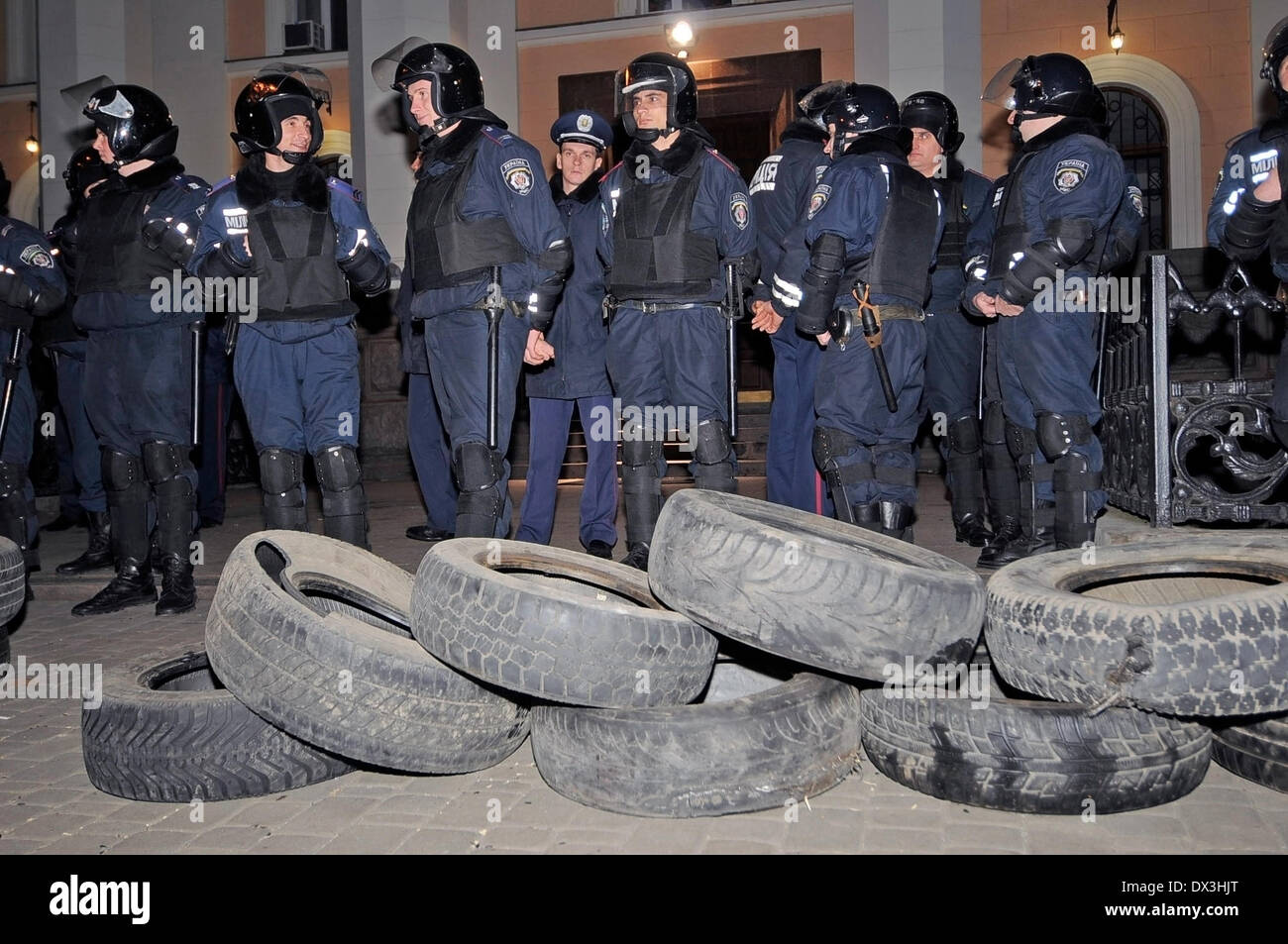 Odessa, Ukraine. 17th Mar, 2014. Police guarding the building of the ...