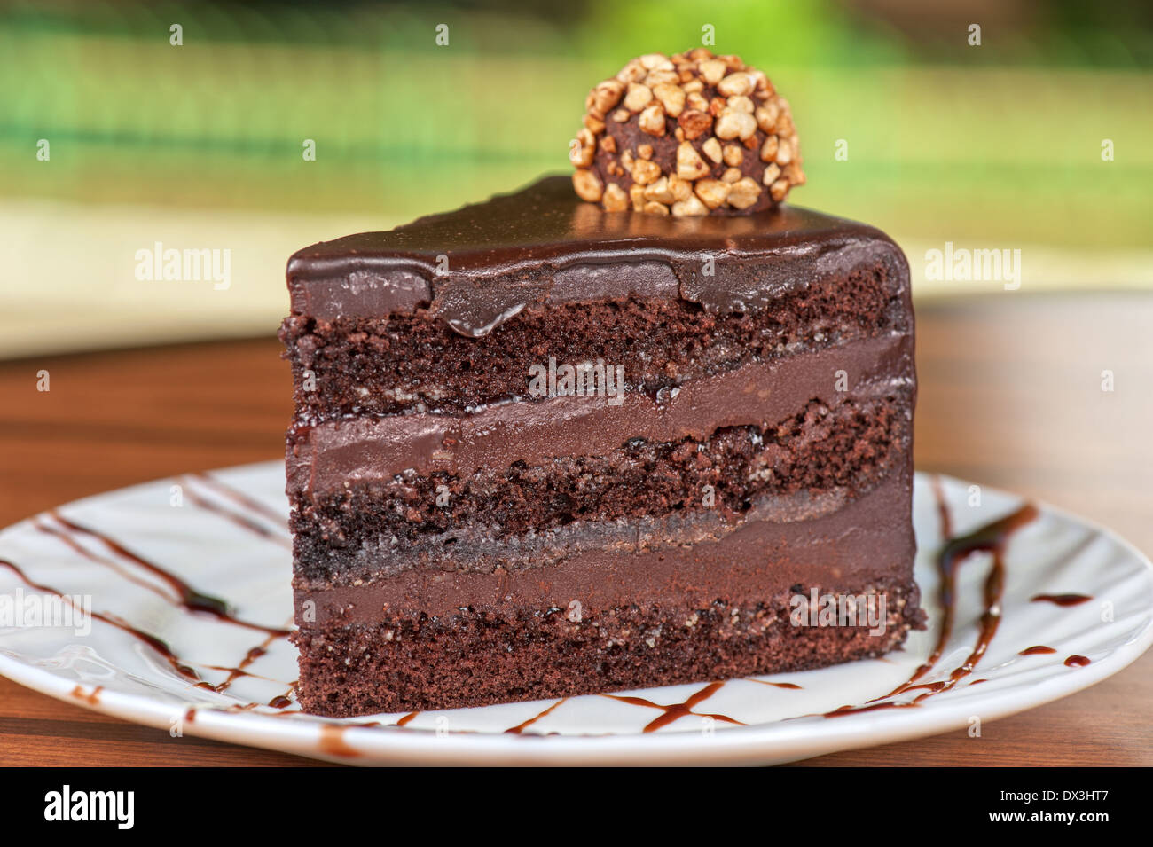 chocolate cake piece Stock Photo - Alamy
