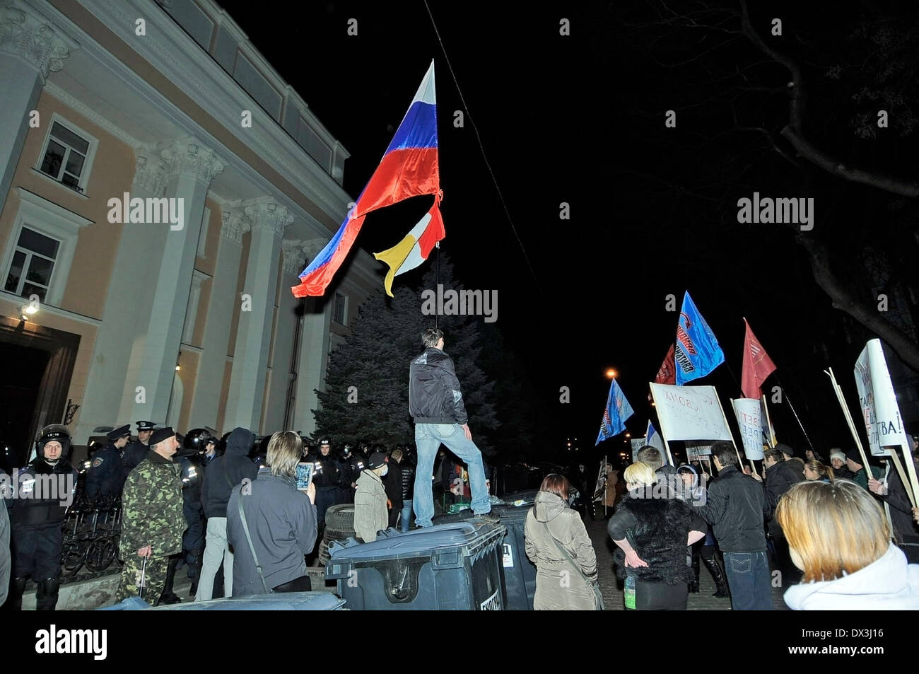 Odessa, Ukraine. 17th Mar, 2014. Supporters of the detainee leader ...