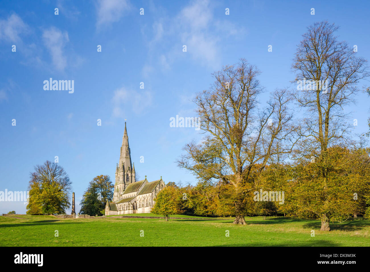St Marys Church in Studley Royal park near Ripon, North Yorkshire Stock ...