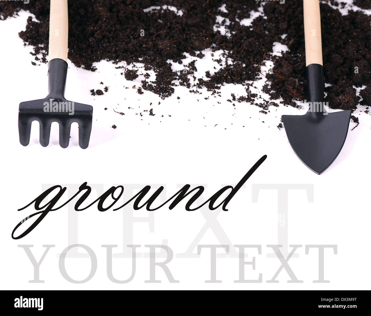 Black ground closeup isolated on white background Stock Photo - Alamy