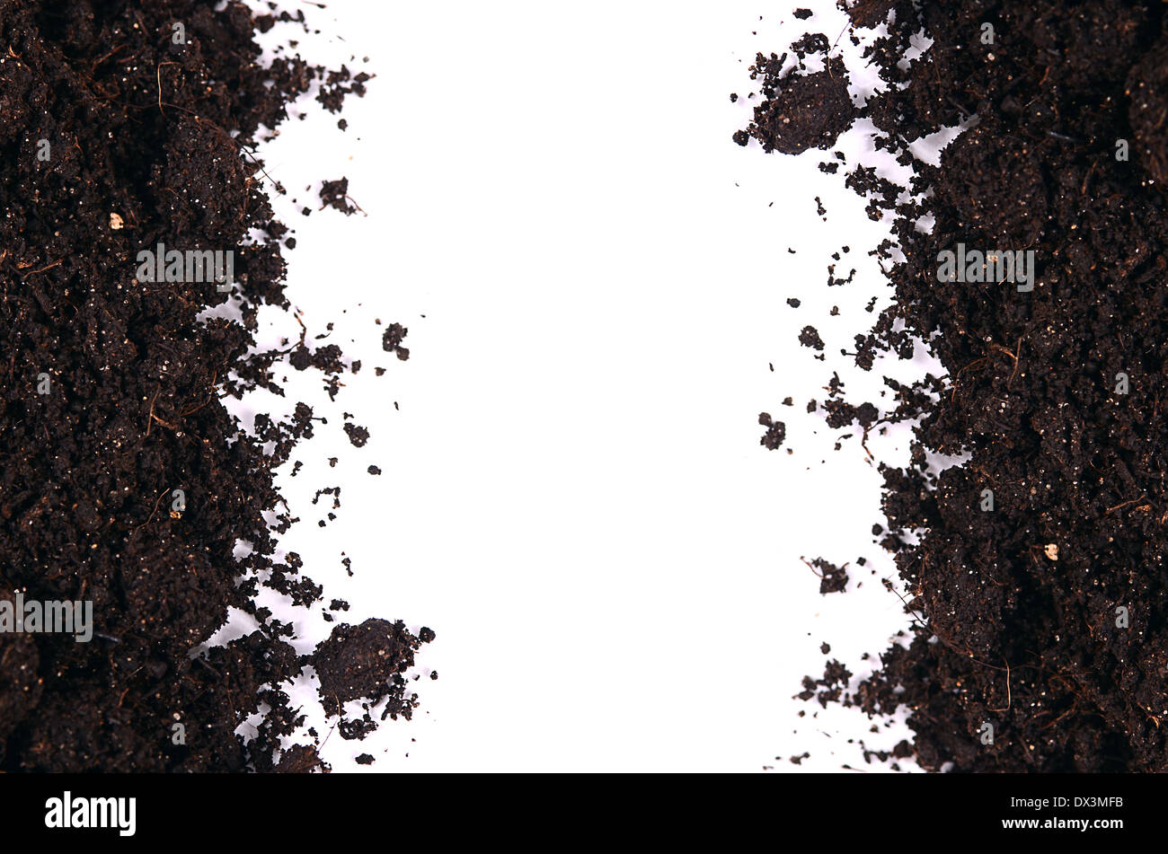 Black ground closeup isolated on white background Stock Photo - Alamy