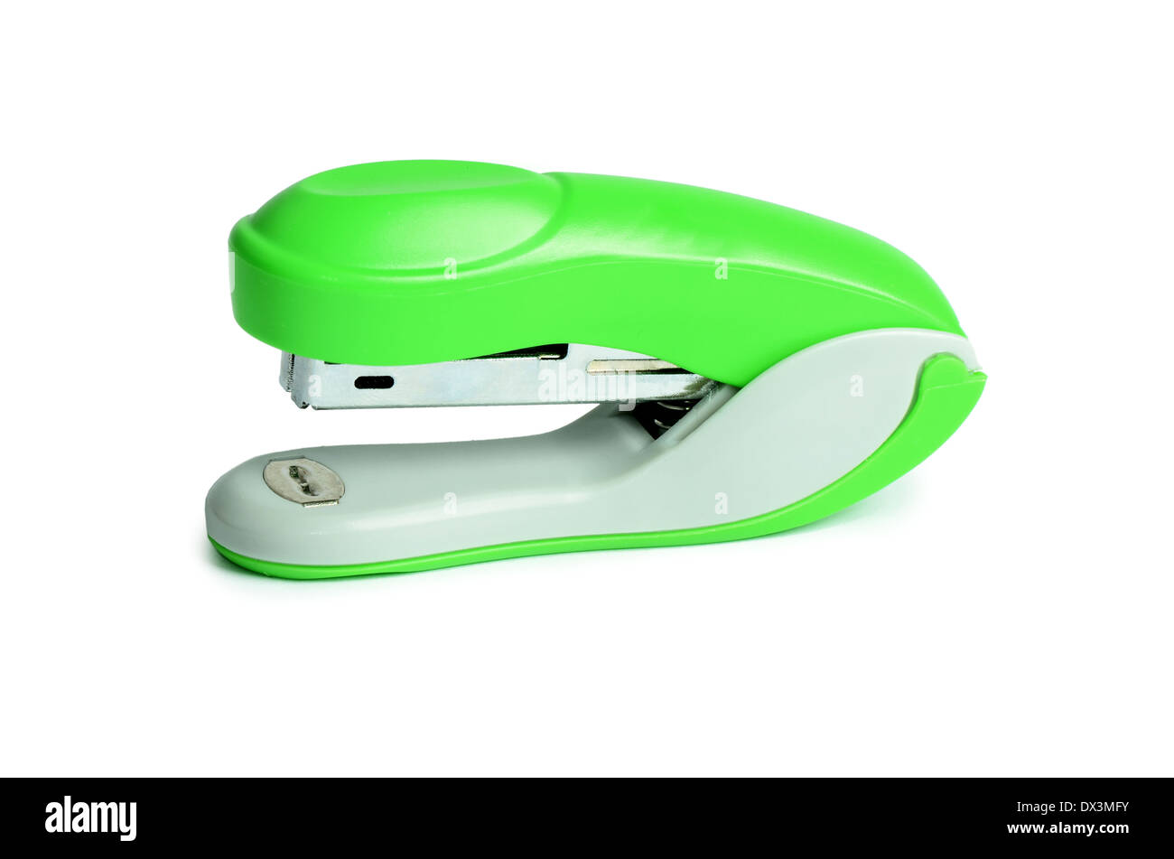 The green stapler isolated on white background Stock Photo - Alamy