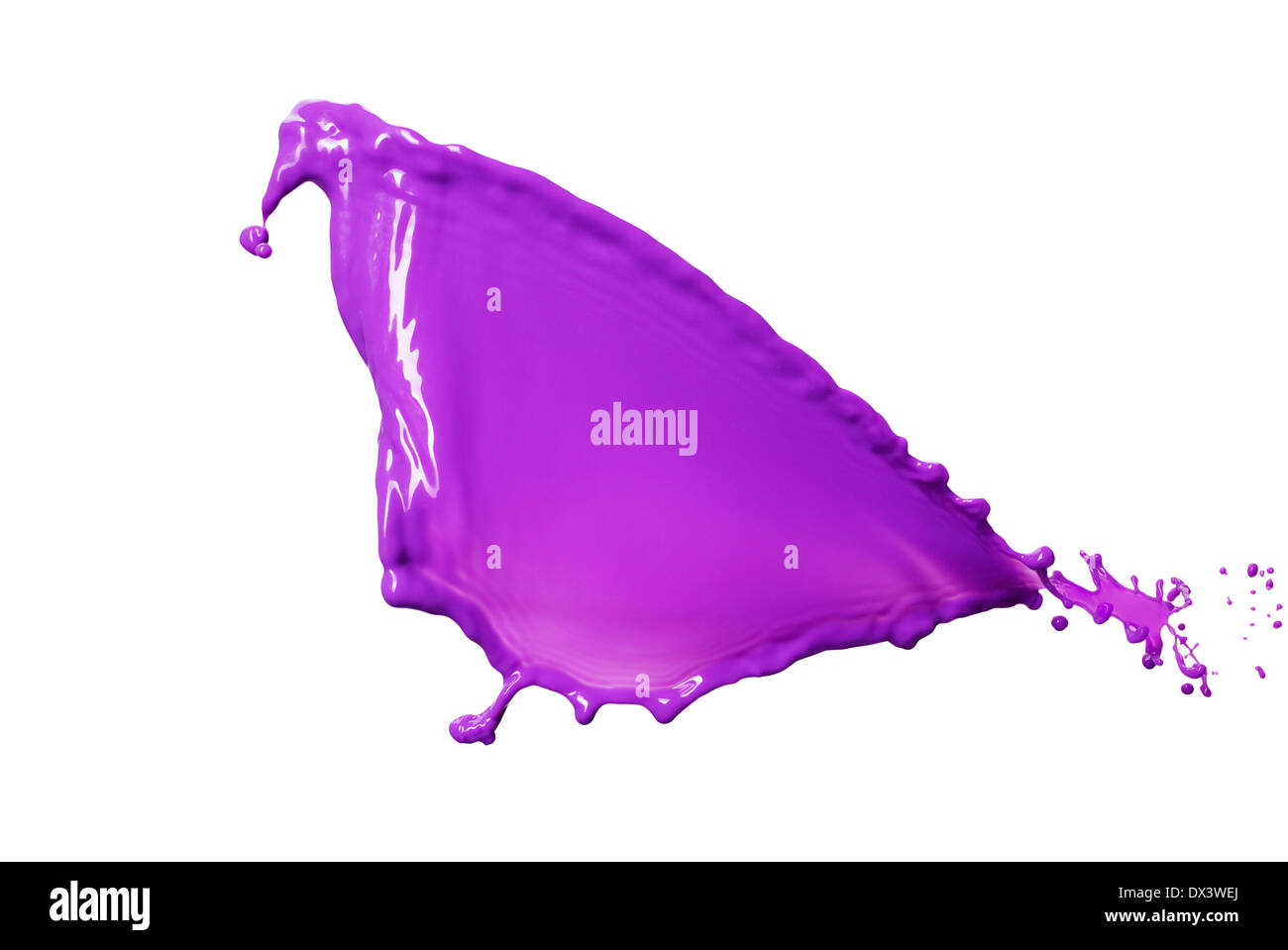 purple liquid splash isolated on white background Stock Photo - Alamy