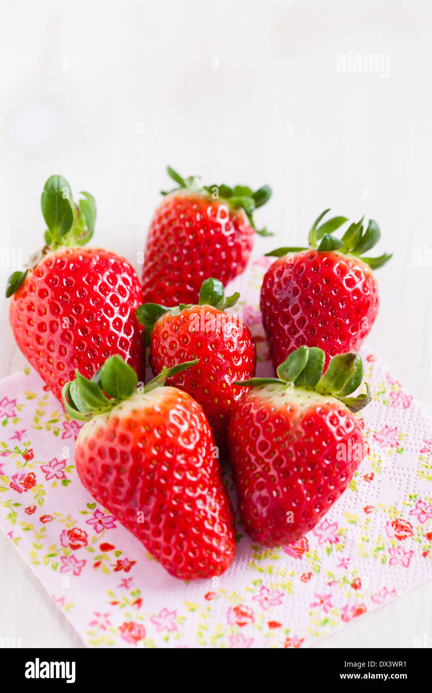 Six Strawberries High Resolution Stock Photography and Images - Alamy