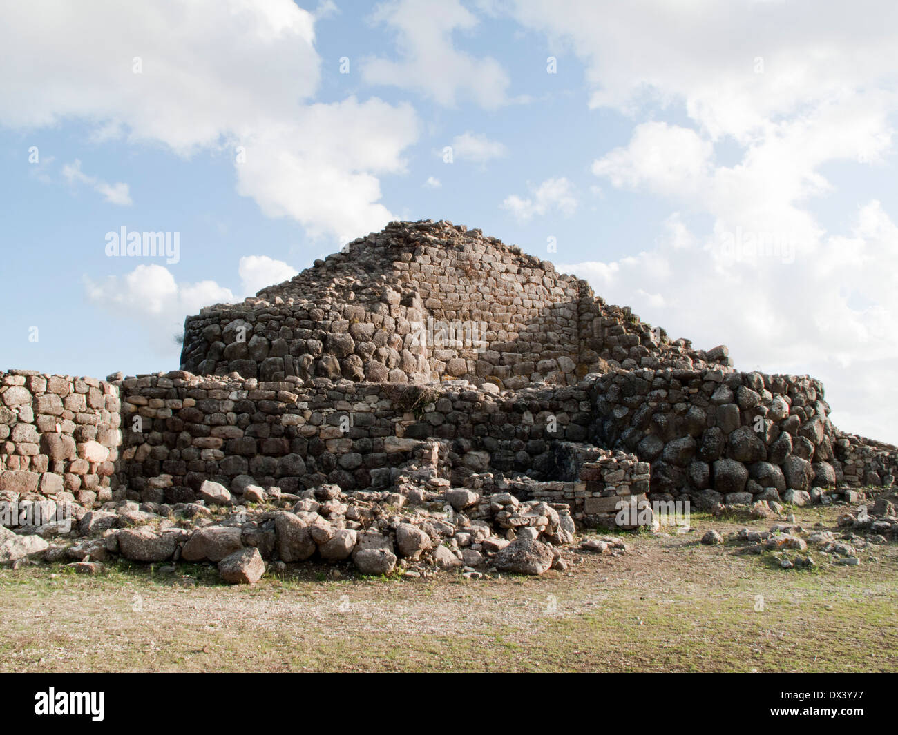 The nuragh Su Nuraxi close to Barumini in Sardinia in Italy Stock Photo ...