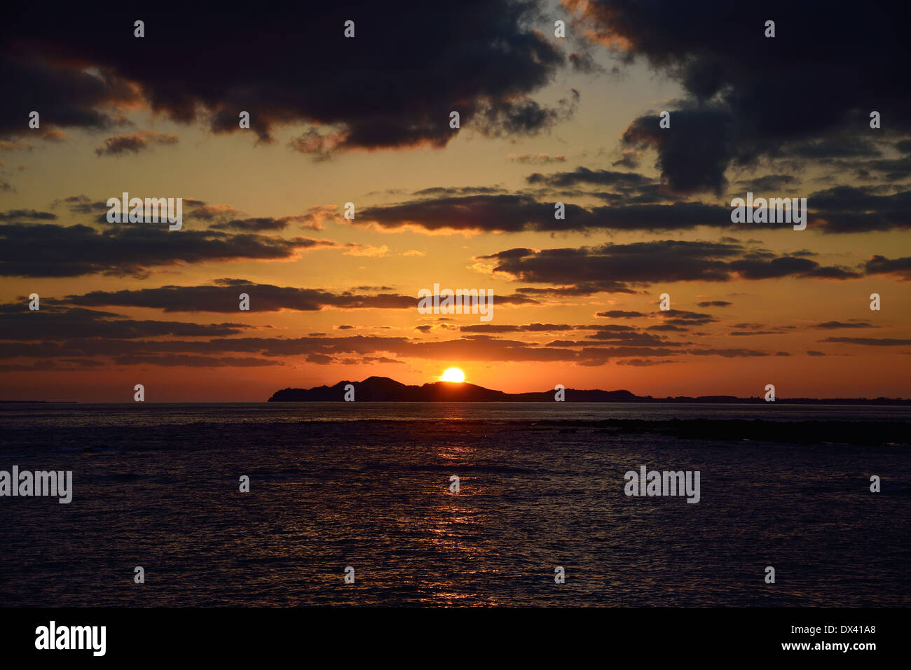 Sunset landscape from of Jeju island, Korea Stock Photo - Alamy