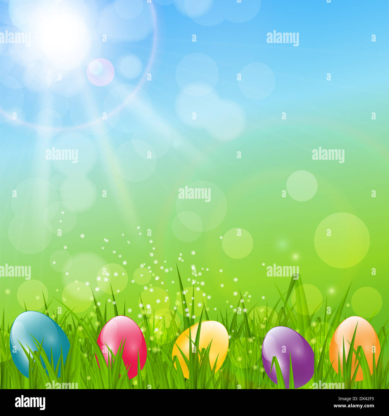 Easter Background Vector Illustration Stock Photo - Alamy