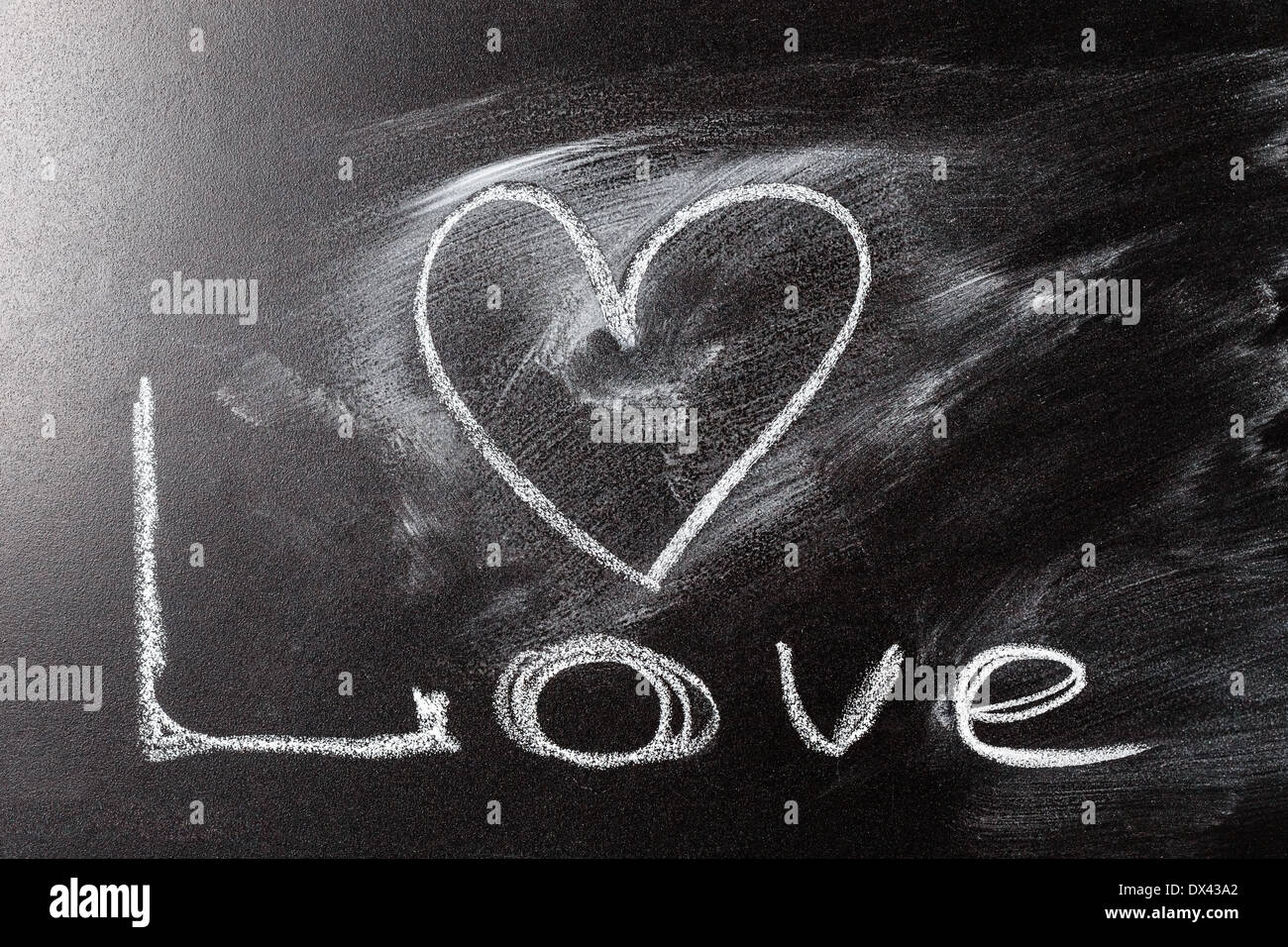 Handwritten message on a school chalkboard drawing with an illustrated ...